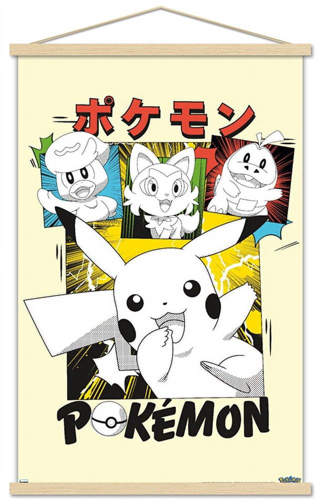 Pokémon - Smiles Anime Wall Poster with Magnetic Frame, 22.375" x 34 ...