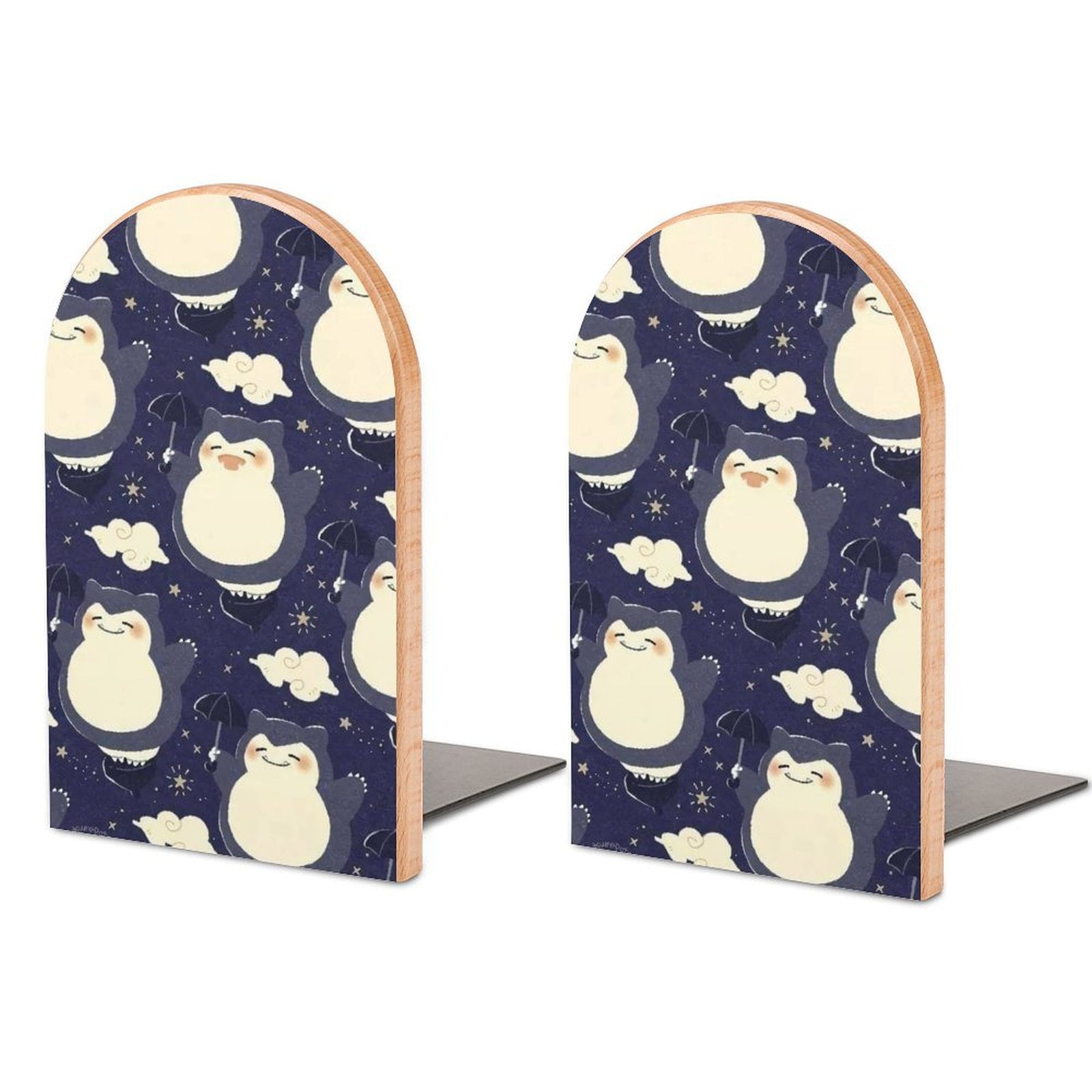 Pokémon Snorlax Book Ends,Wood Bookend,Bookend for Shelves,Home ...