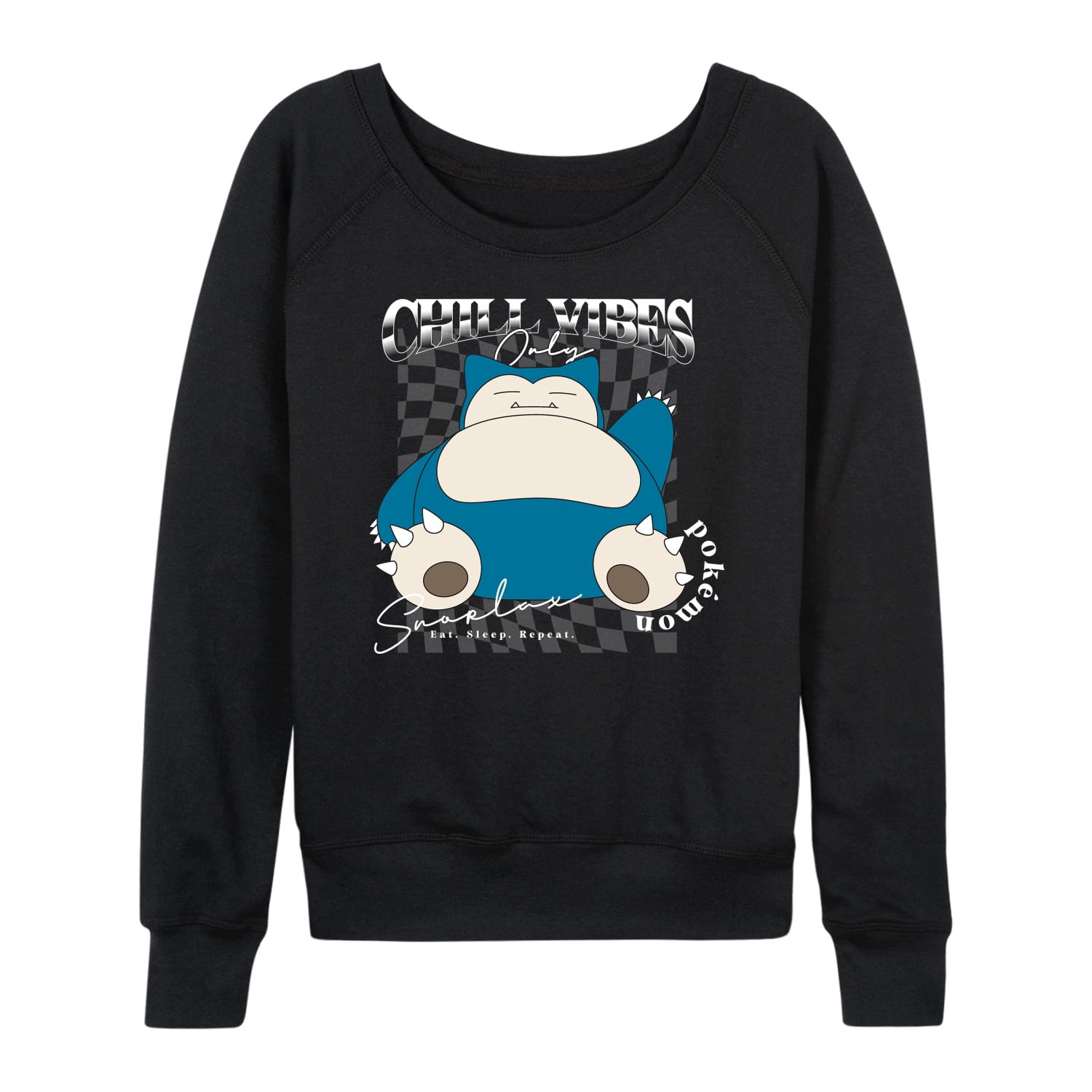 Pokémon - Snorlax Chill Vibes - Women's French Terry Long Sleeve Shirt ...