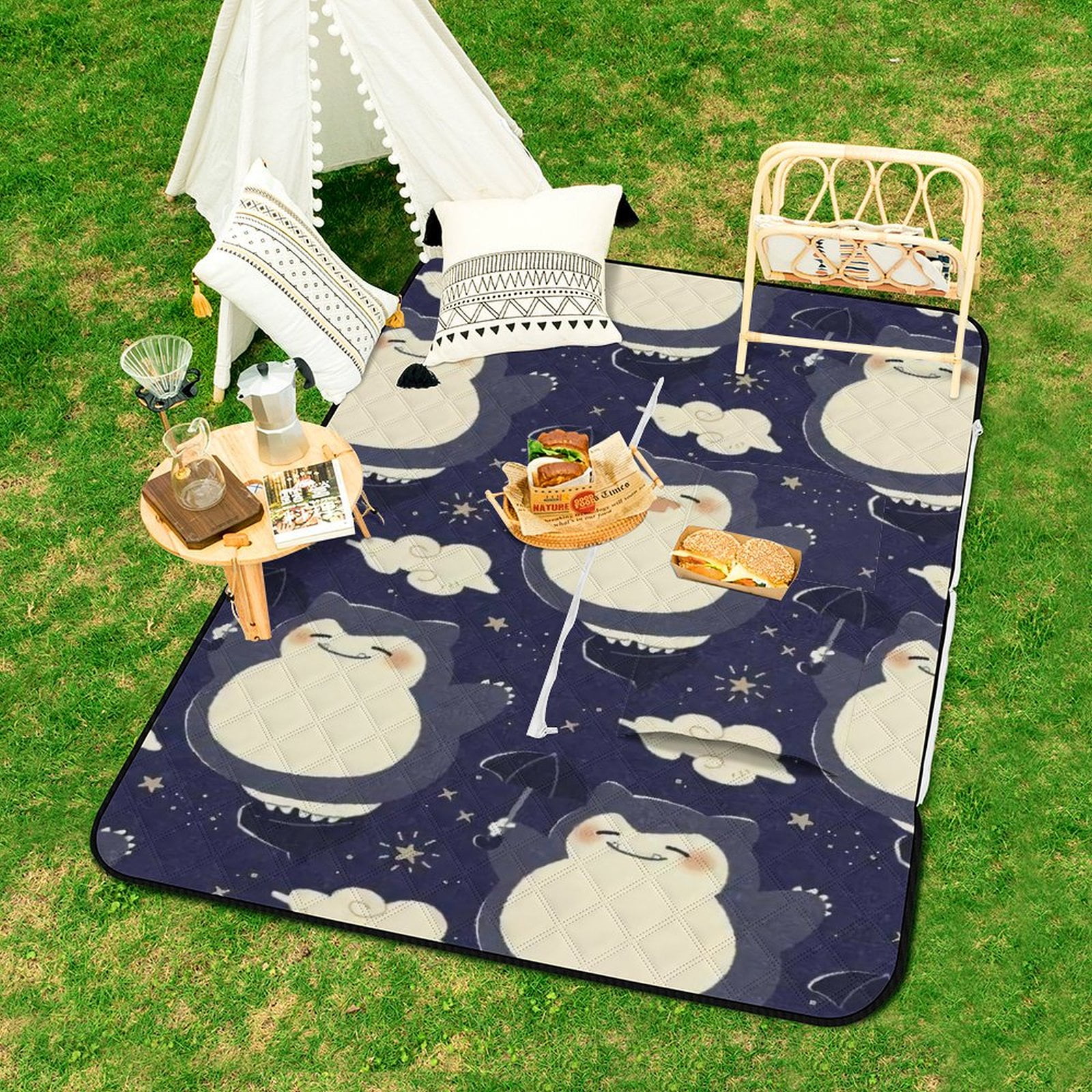 Pokémon Snorlax Picnic Blankets 59"x39" Extra Large Outdoor Blanket ...
