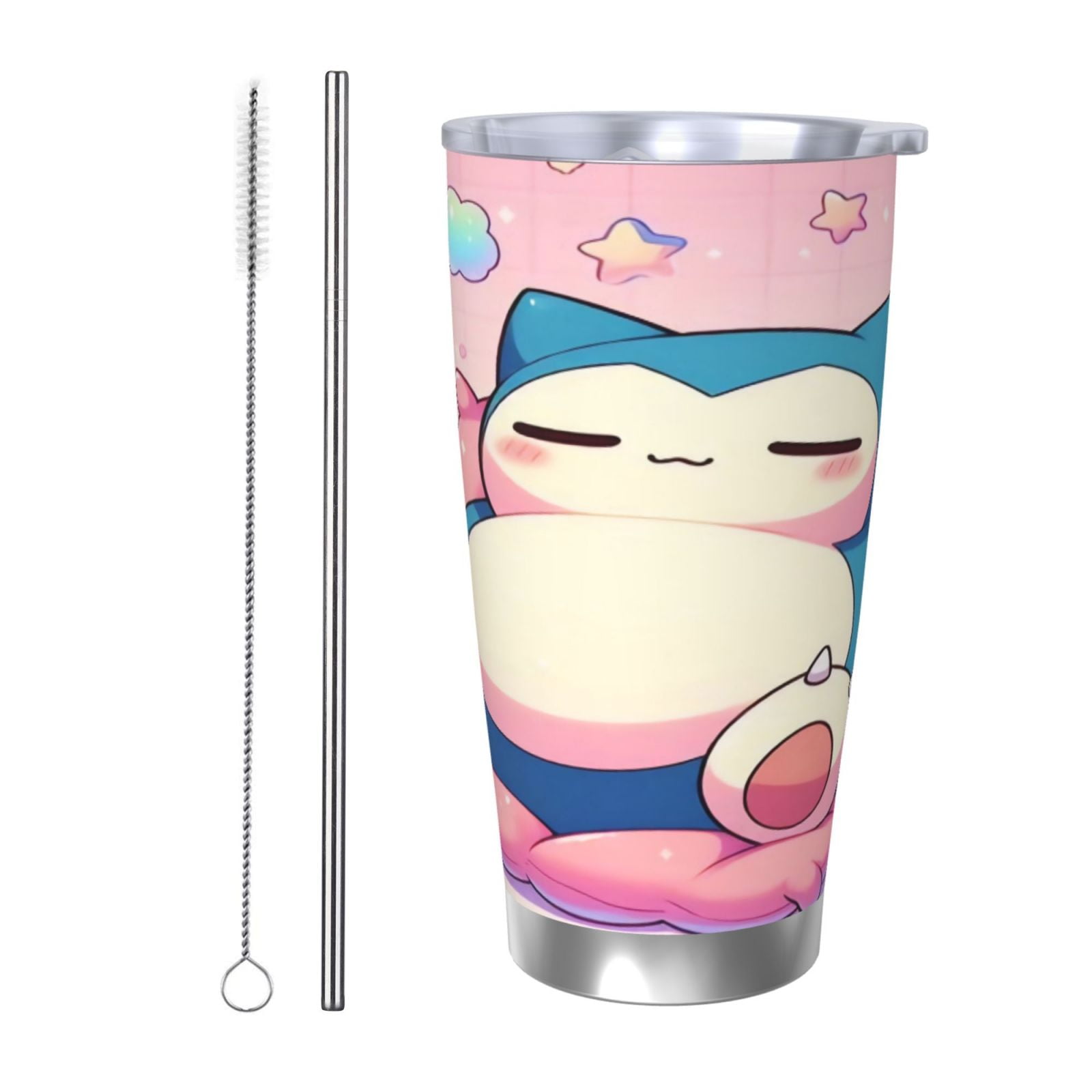 Pokémon Snorlax Tumbler with Lid Stainless Steel Insulated Tumblers ...