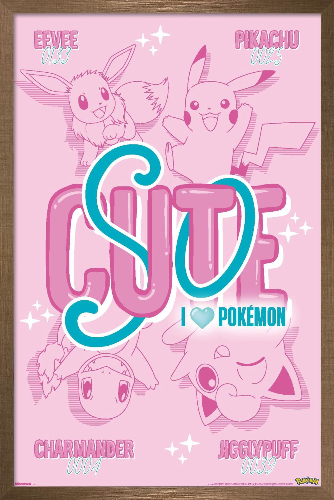 Pokémon - So Cute Pikachu Eevee Jigglypuff Charmander Wall Poster, 14. ...