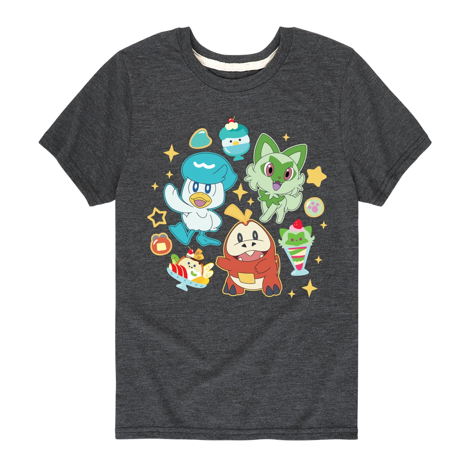 Pokémon - Sprig Fuec Quax Cafe - Boys Youth Short Sleeve T-Shirt ...