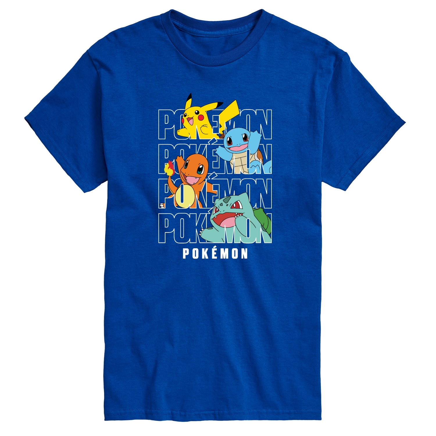 Pokémon - Stacked Logo Pikachu And Friends - Men's Short Sleeve Graphic ...
