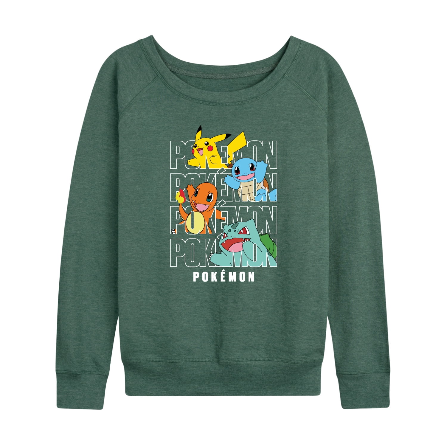 Pokémon - Stacked Logo Pikachu And Friends - Women's French Terry Long ...
