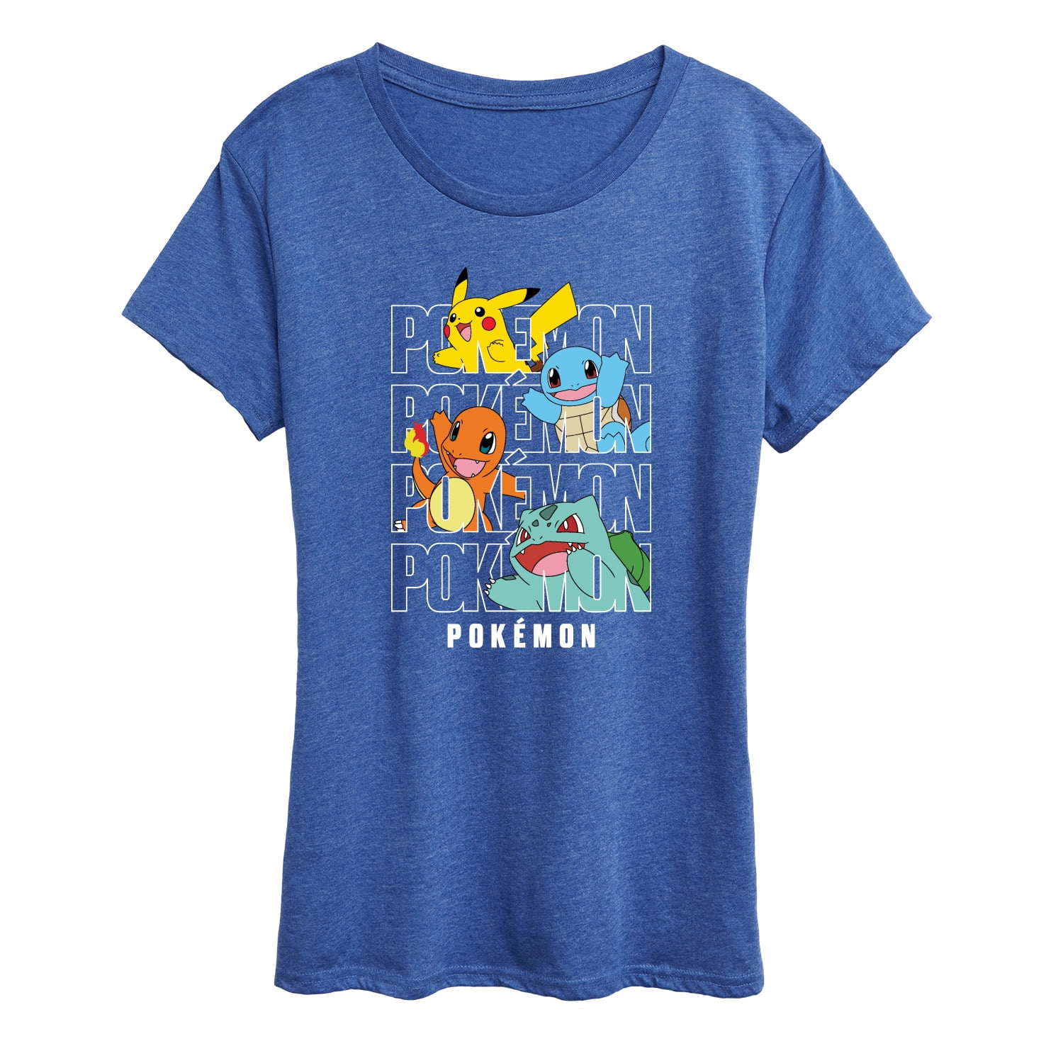 Pokémon - Stacked Logo Pikachu And Friends - Women's Short Sleeve ...