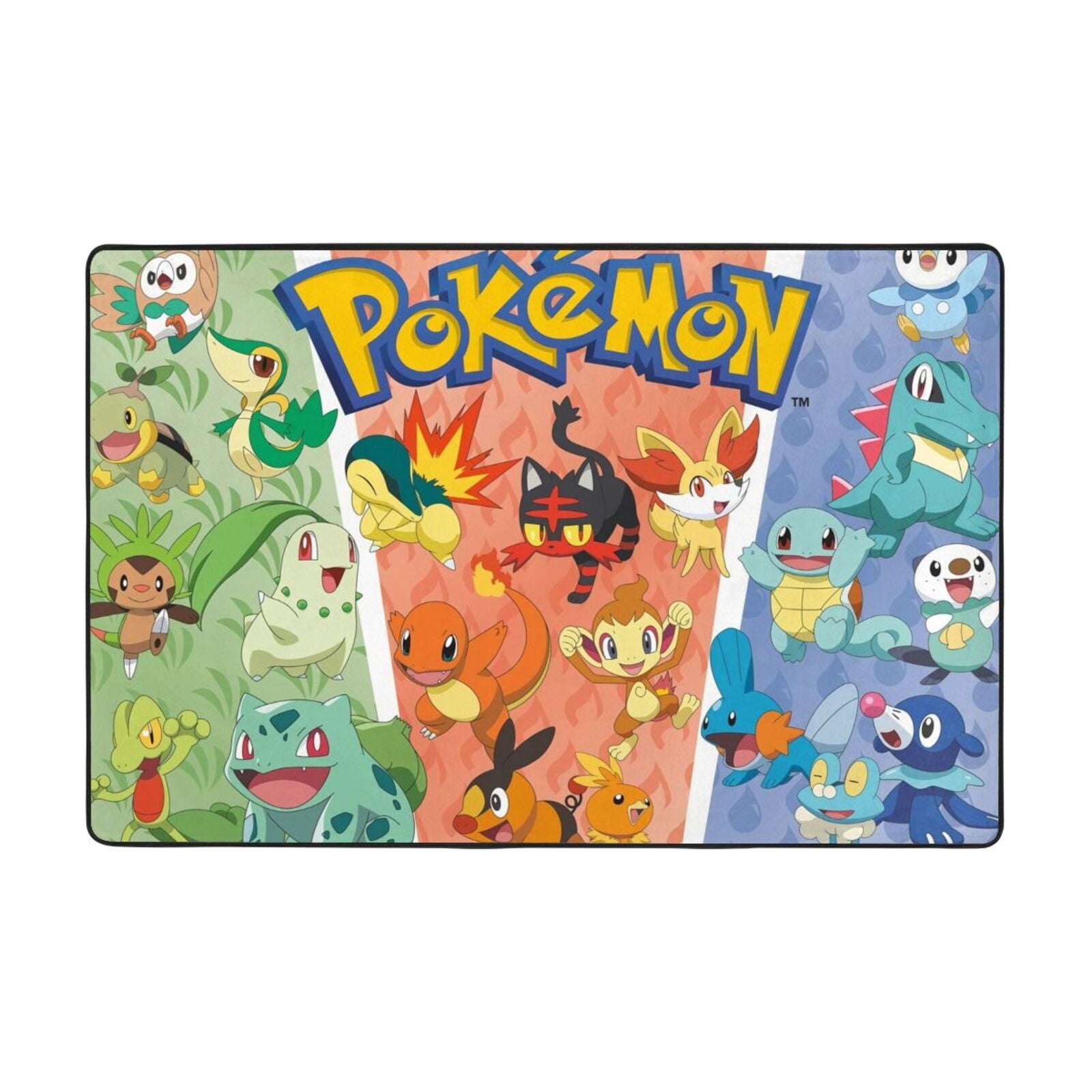 Pokémon,Starters Pokemon Gamer Rug Room Non-Slip Gaming Rug Cool ...