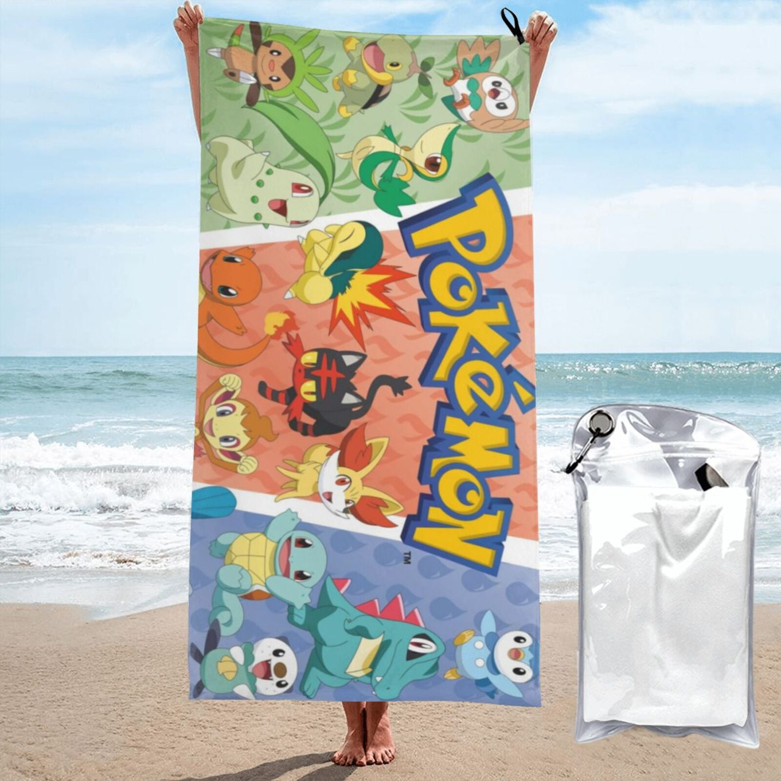 Pokémon,Starters Pokemon Microfiber Large Beach Towels Quick Dry ...
