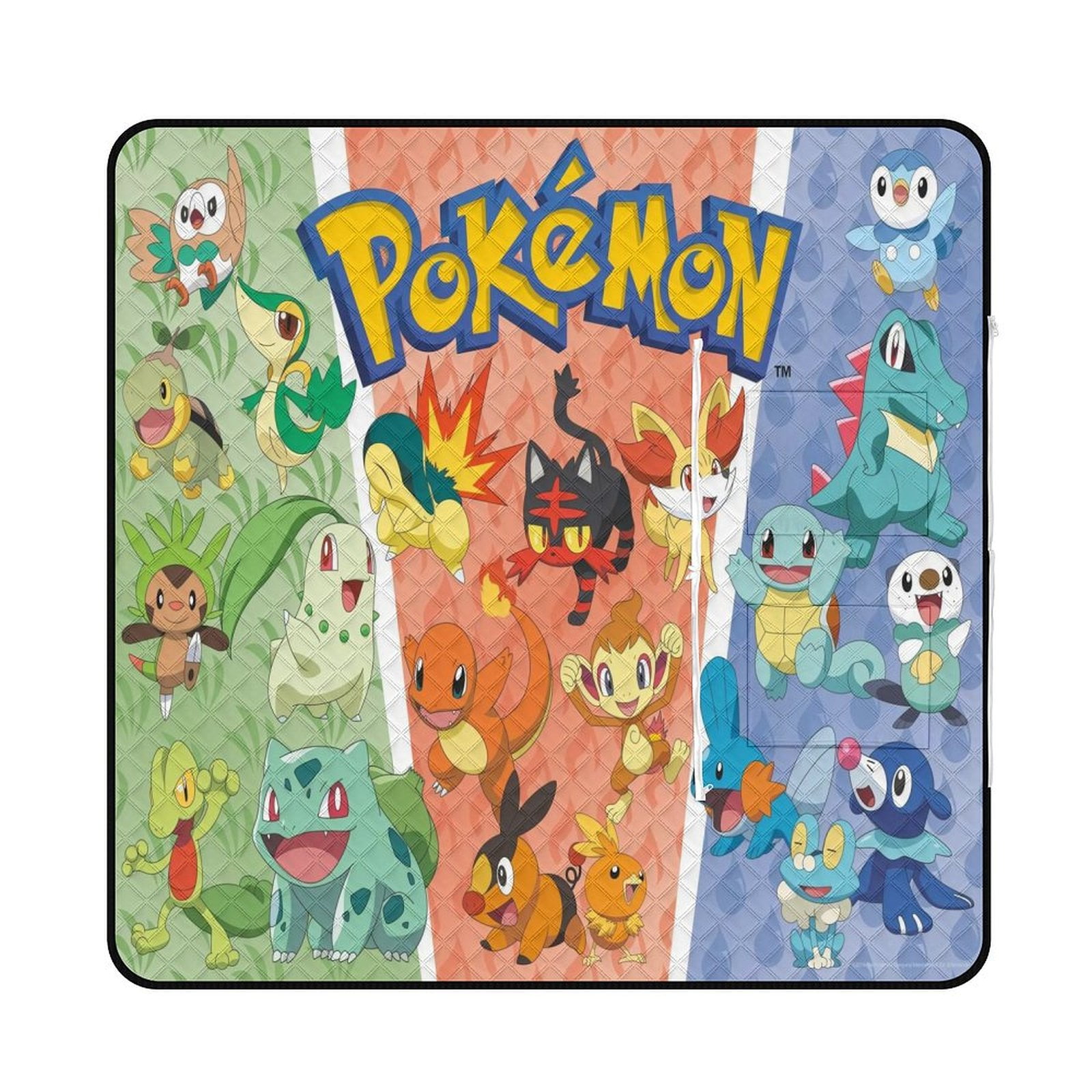Pokémon,Starters Pokemon Picnic Blankets 59"x59" Extra Large Outdoor ...