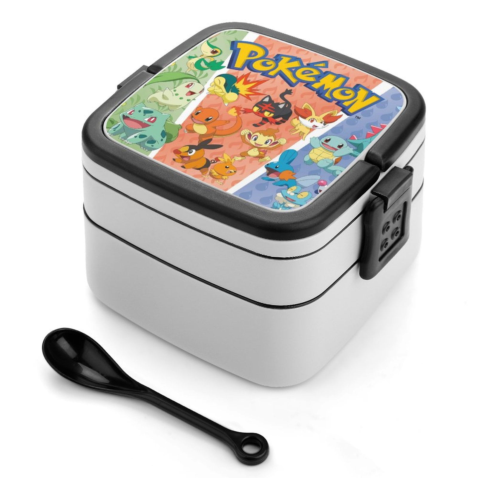 Pokémon,Starters Pokemon Reusable Bento Boxes Lunch Box Double Layer ...
