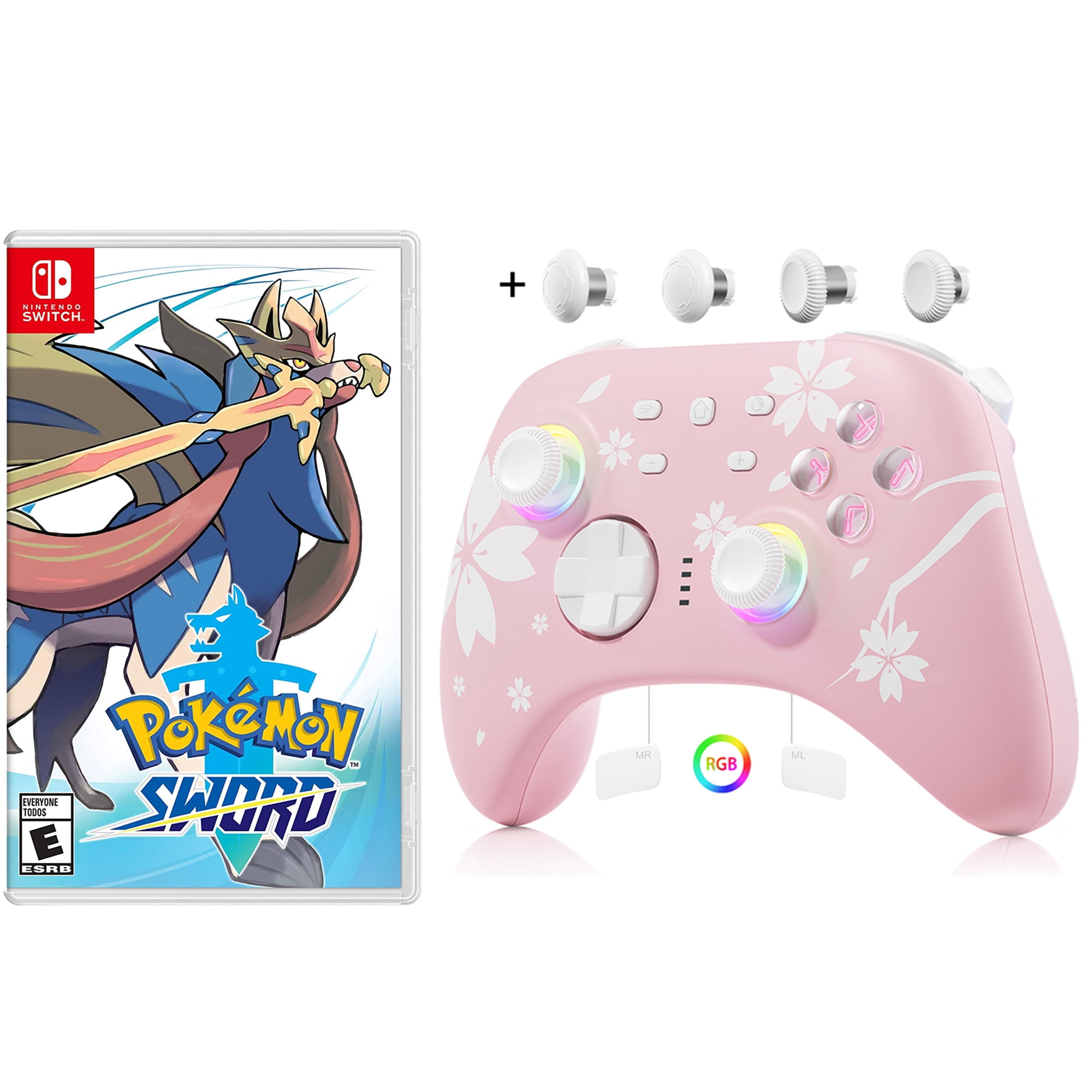 Pokémon Sword Game Disc and Upgraded Switch Pro Controller for Nintendo ...