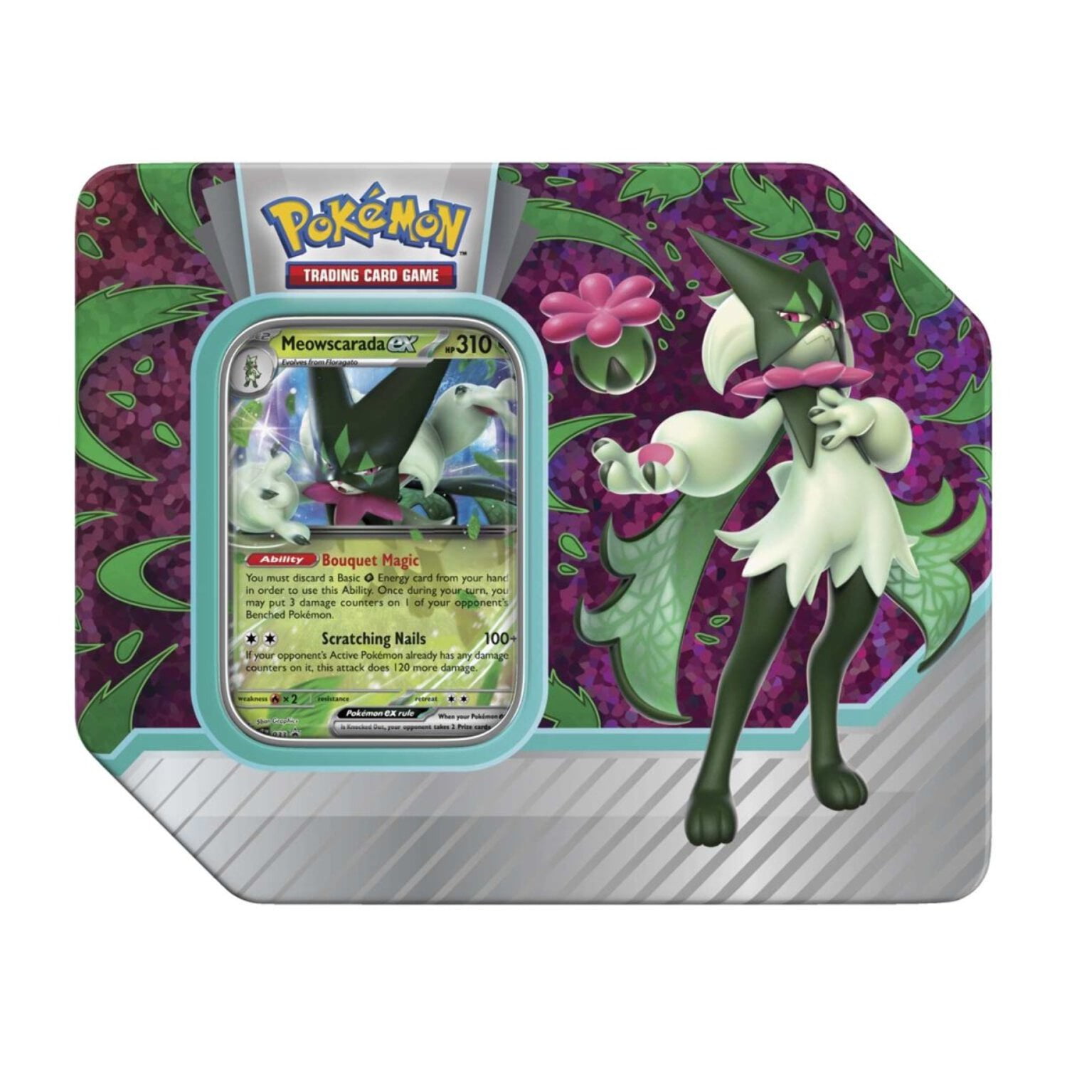 Pokémon Tcg: Paldea Partners Tin (Meowscarda EX) - Walmart.com