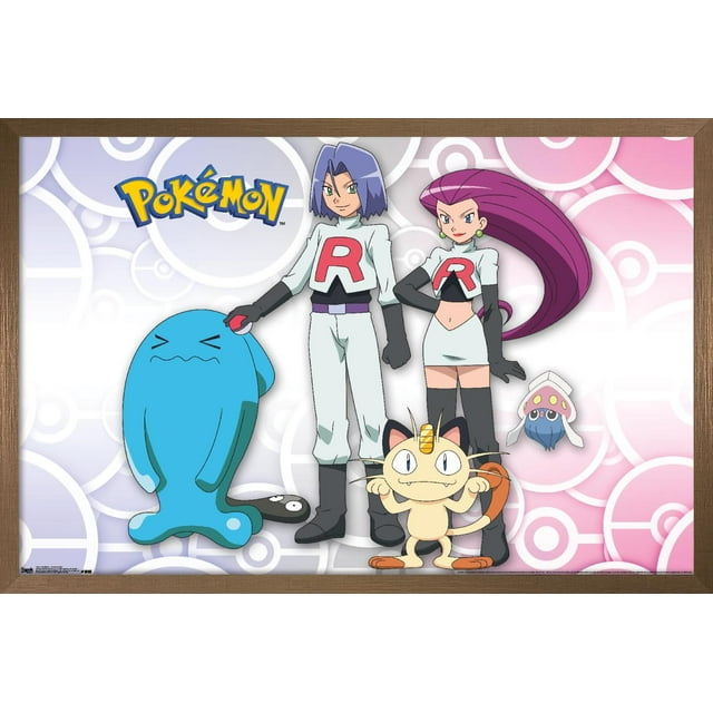 Pokémon - Team Rocket Wall Poster, 22.375" x 34", Framed - Walmart.com