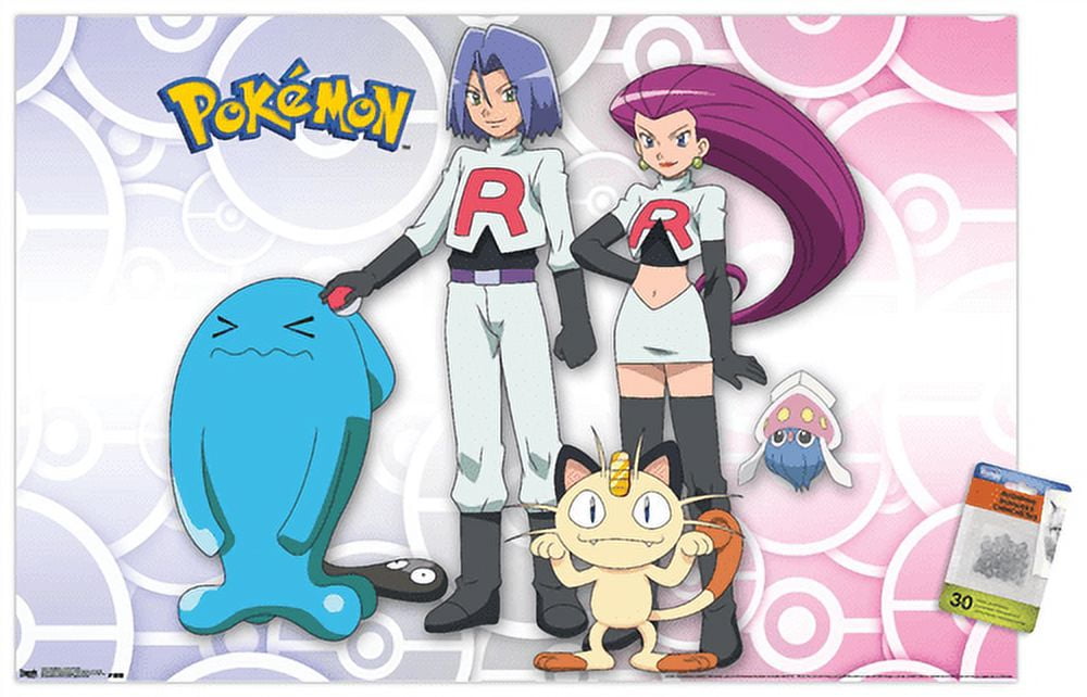 Pokémon - Team Rocket Wall Poster with Push Pins, 22.375" x 34 ...