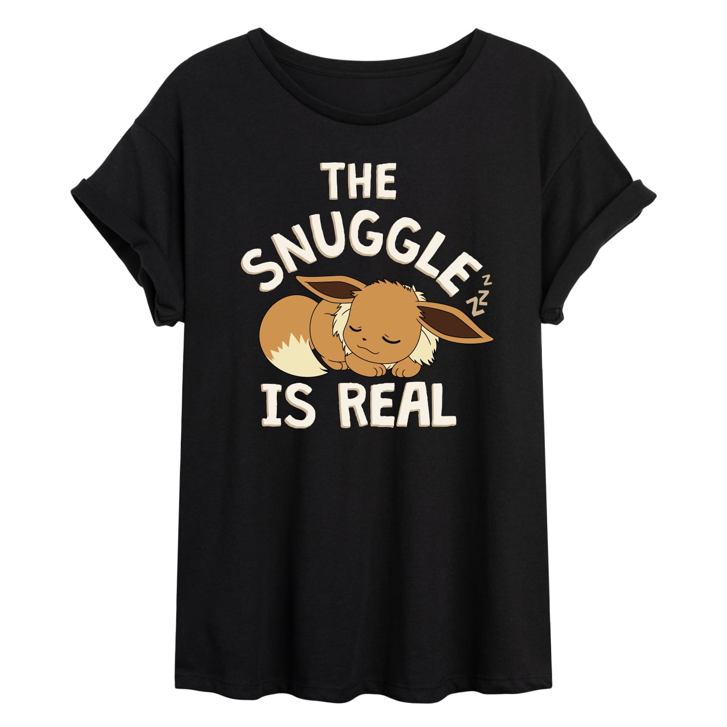 Pokémon - The Snuggle Eevee - Juniors Ideal Flowy Muscle T-Shirt ...