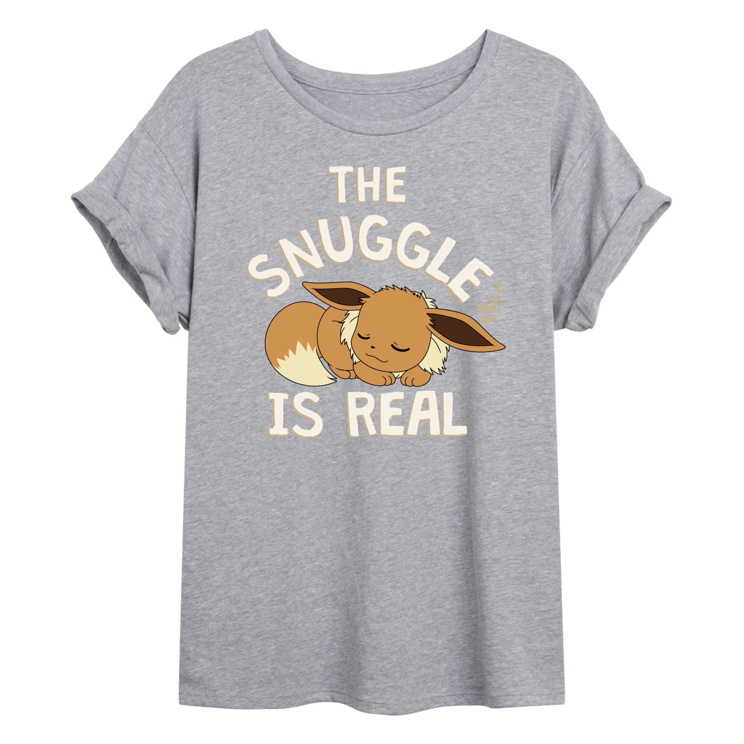 Pokémon - The Snuggle Eevee - Juniors Ideal Flowy Muscle T-Shirt ...