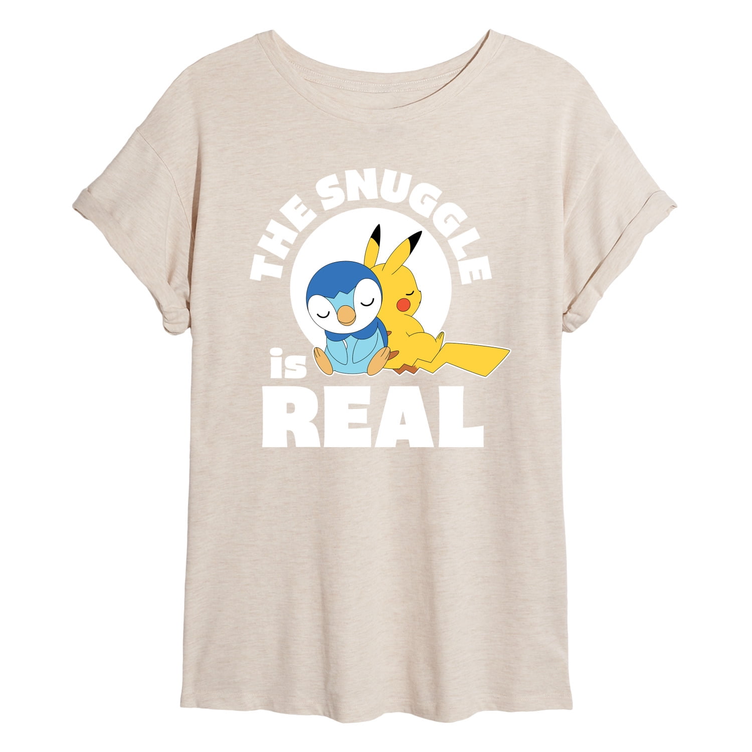 Pokémon - The Snuggle Is Real Pikachu And Piplup - Juniors Ideal Flowy ...