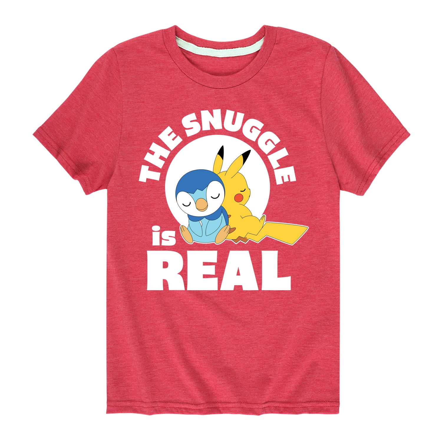 Pokémon - The Snuggle Is Real Pikachu And Piplup - Youth Short Sleeve ...