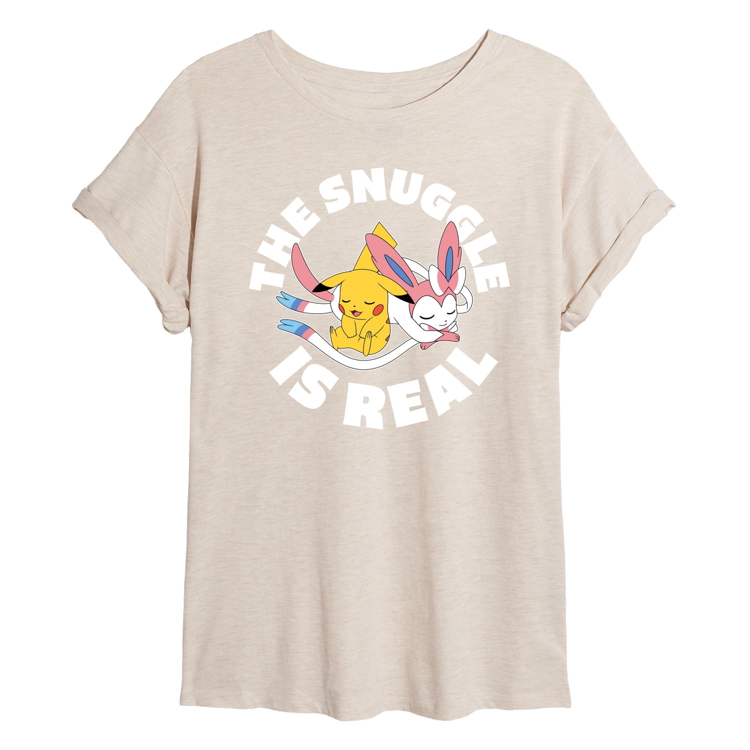 Pokémon - The Snuggle Is Real Pikachu And Sylveon - Juniors Ideal Flowy ...