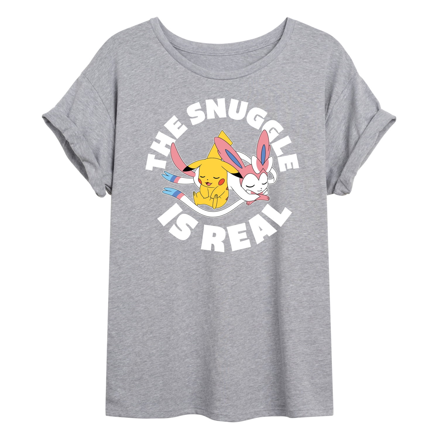 Pokémon - The Snuggle Is Real Pikachu And Sylveon - Women's Oversized T ...