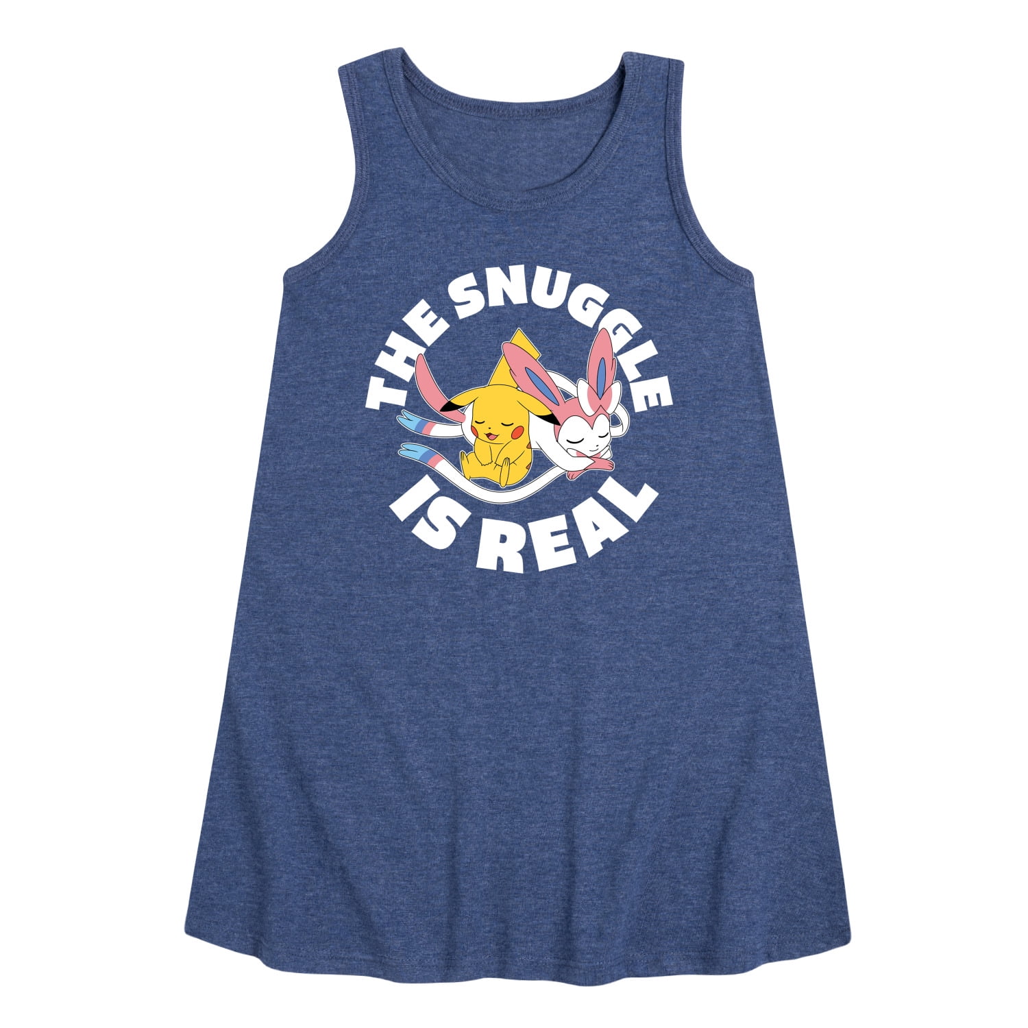 Pokémon - The Snuggle Is Real Pikachu And Sylveon - Youth Girls A-line ...