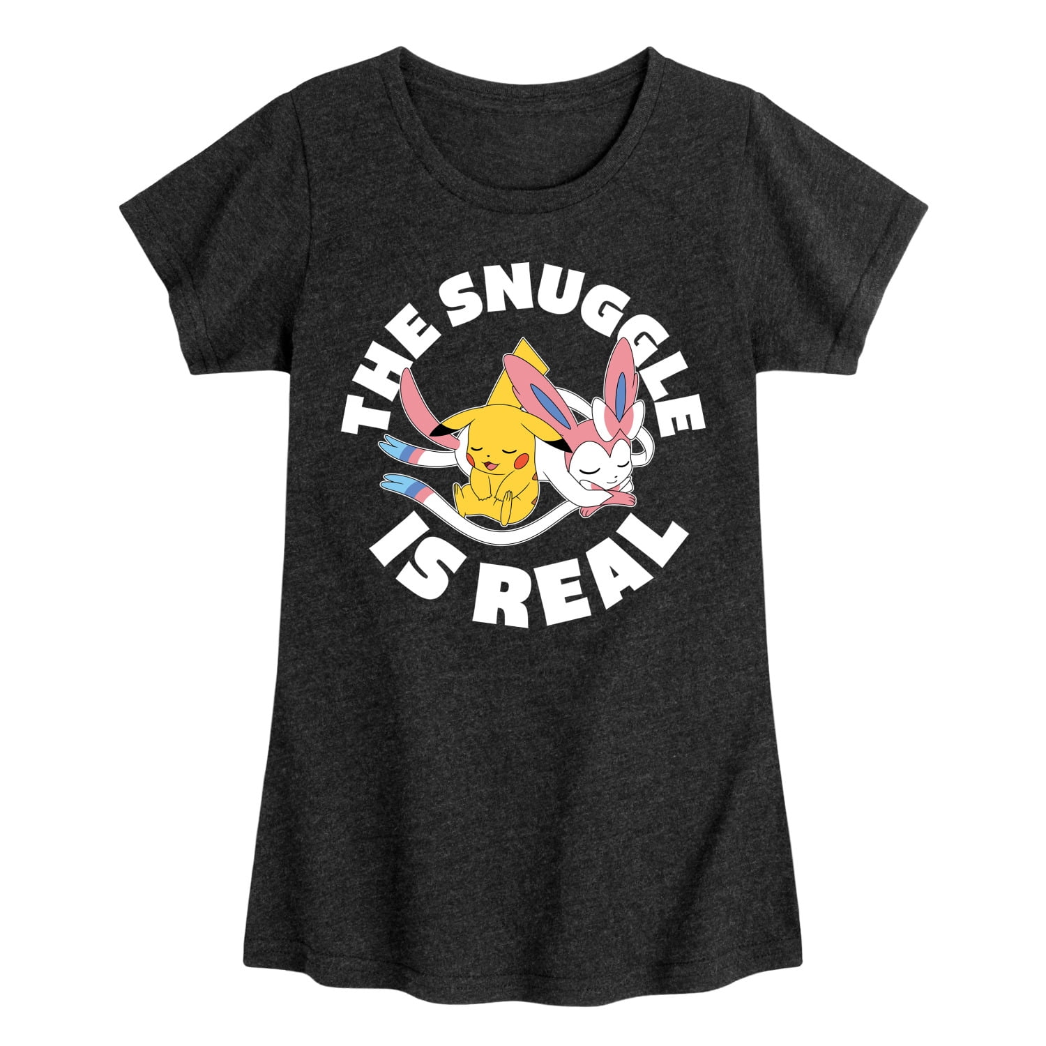 Pokémon - The Snuggle Is Real Pikachu And Sylveon - Youth Girls Short ...
