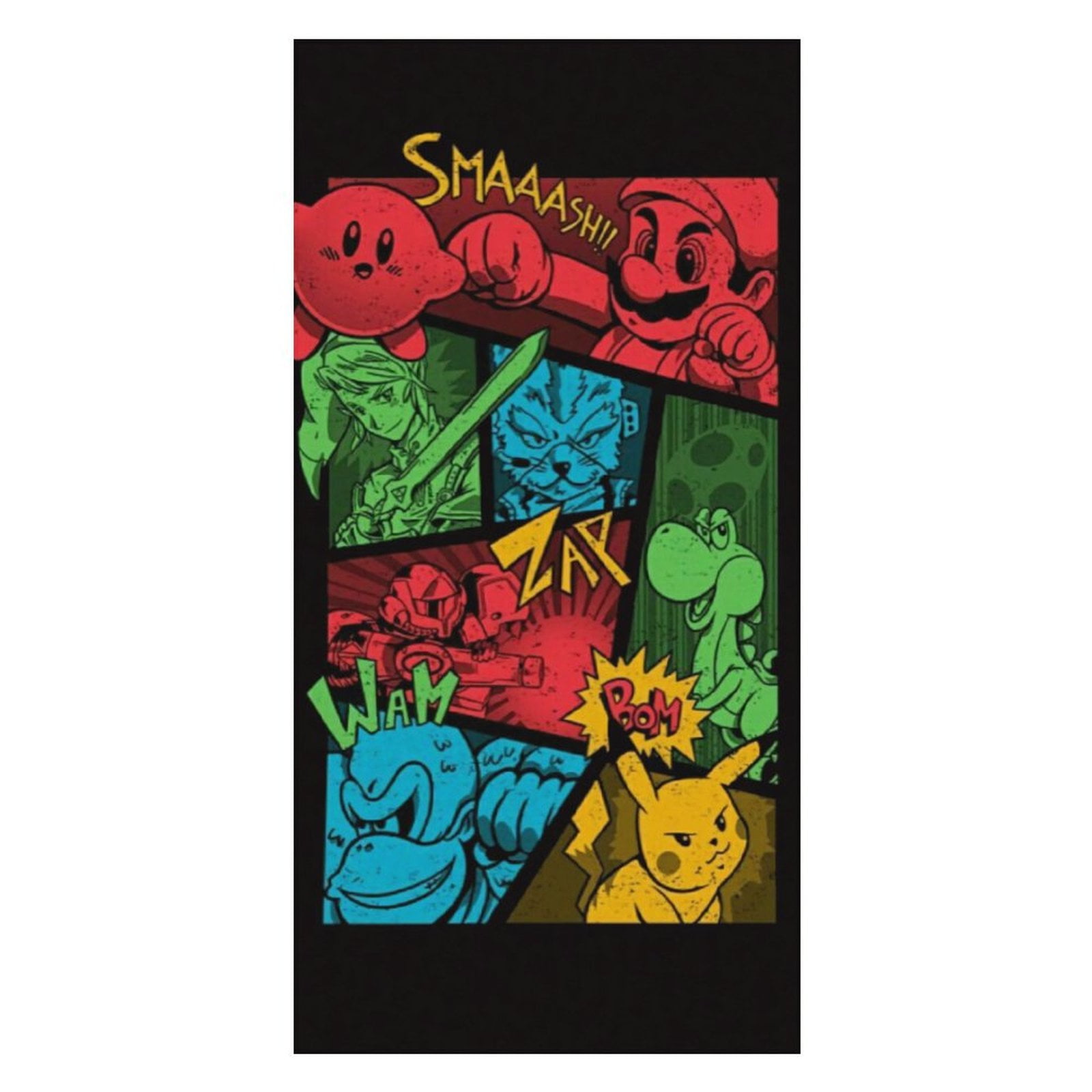 Pokémon Trainer Kanto Starters Vintage Portraits 3 Oversized Beach ...