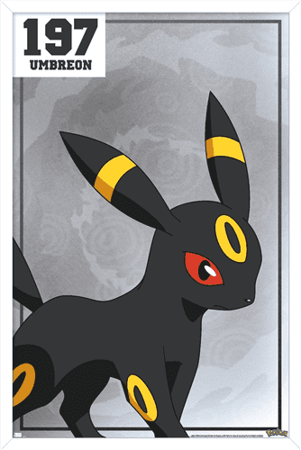 Pokémon - Umbreon 197 Wall Poster, 22.375" x 34" Framed - Walmart.com