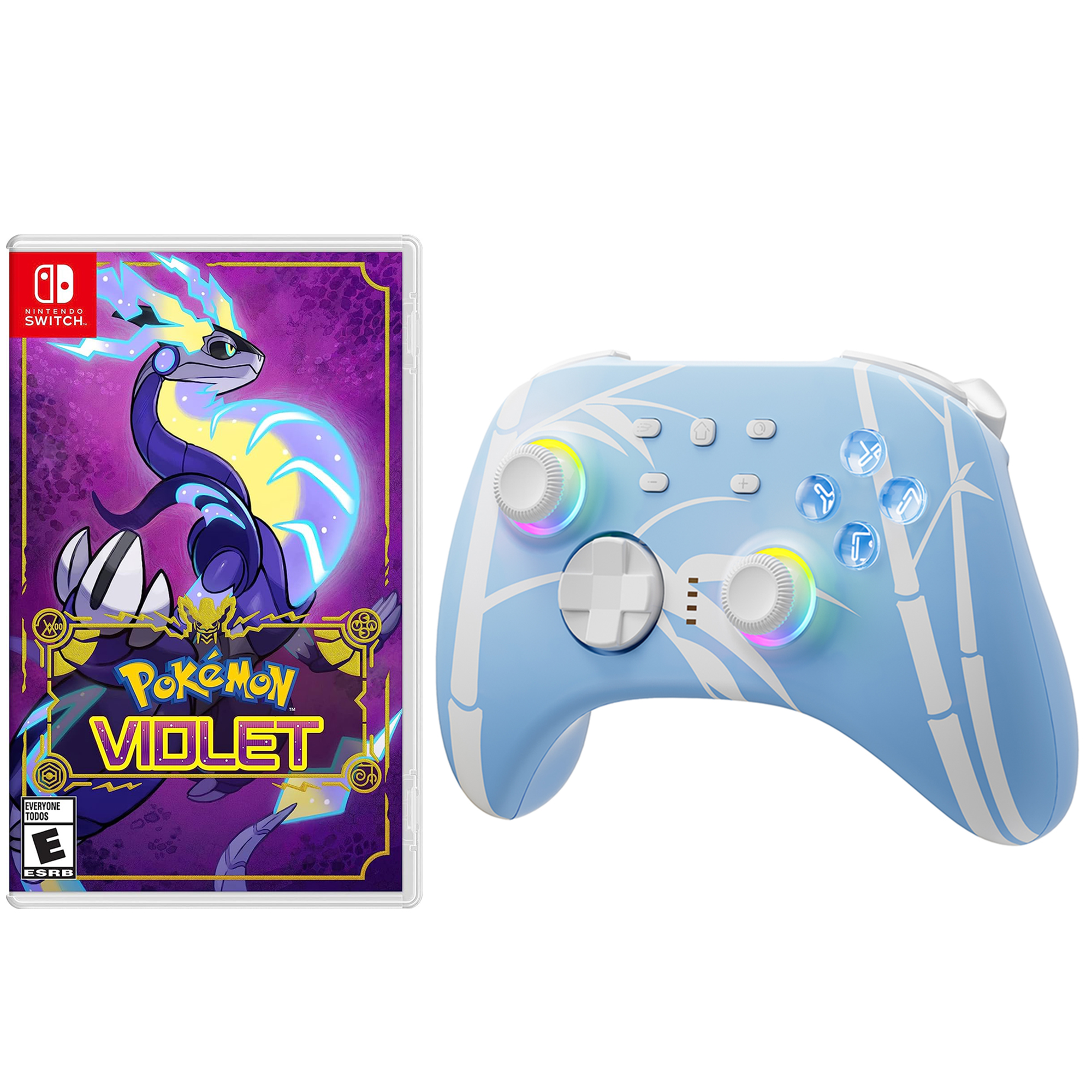 Pokémon Violet Game Disc and Upgraded Switch Pro Controller for ...