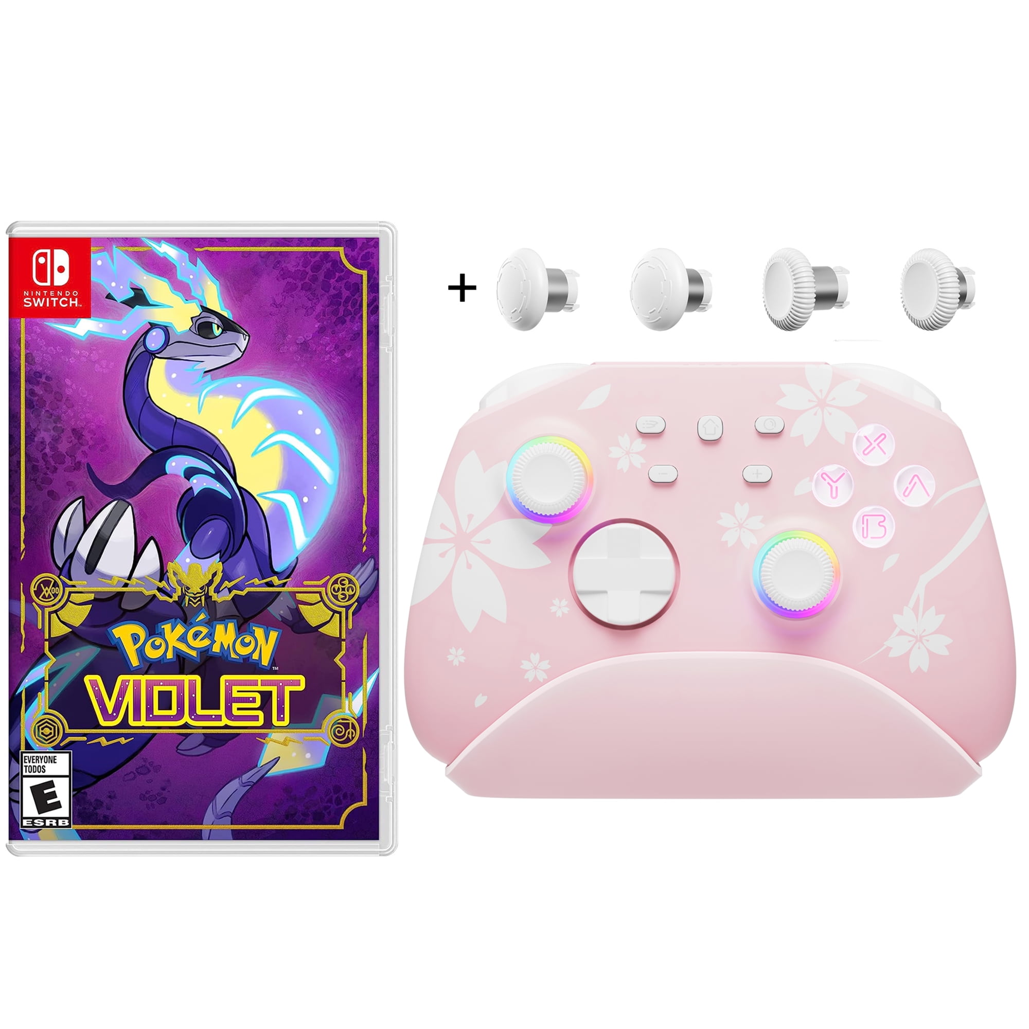 Pokémon Violet Game Disc and Upgraded Switch Pro Controller for ...