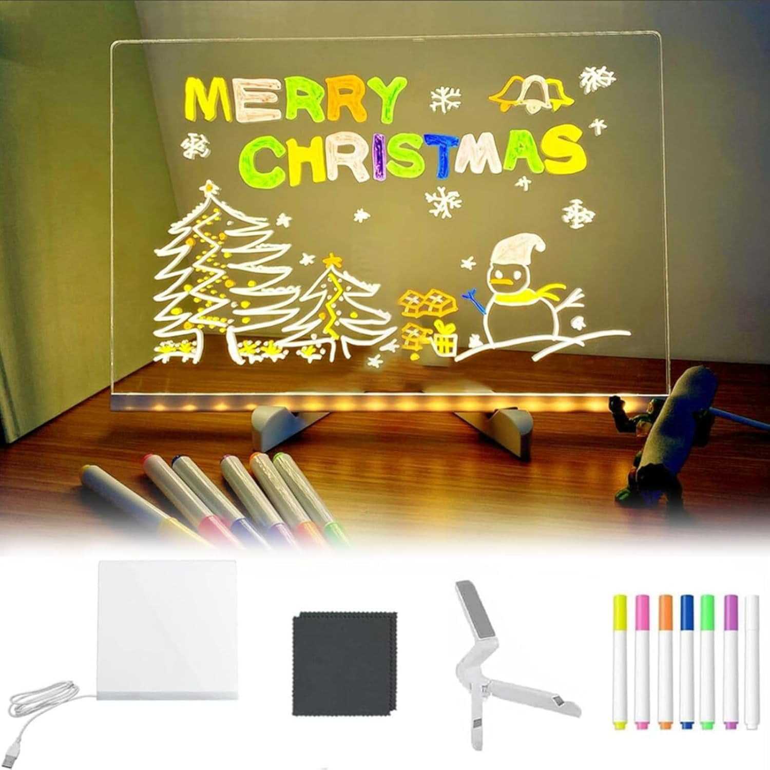 Pokalia Drawing Board, LED Drawing Board for Kids, LED Drawings Board ...