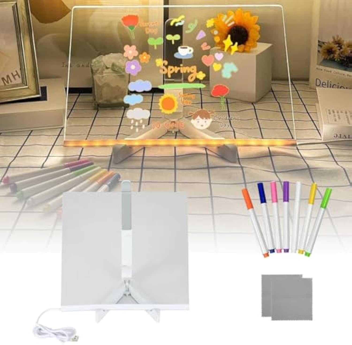 Pokalia Drawing Board, Pokalia Magic Board, Erasable LED Drawing Boards ...