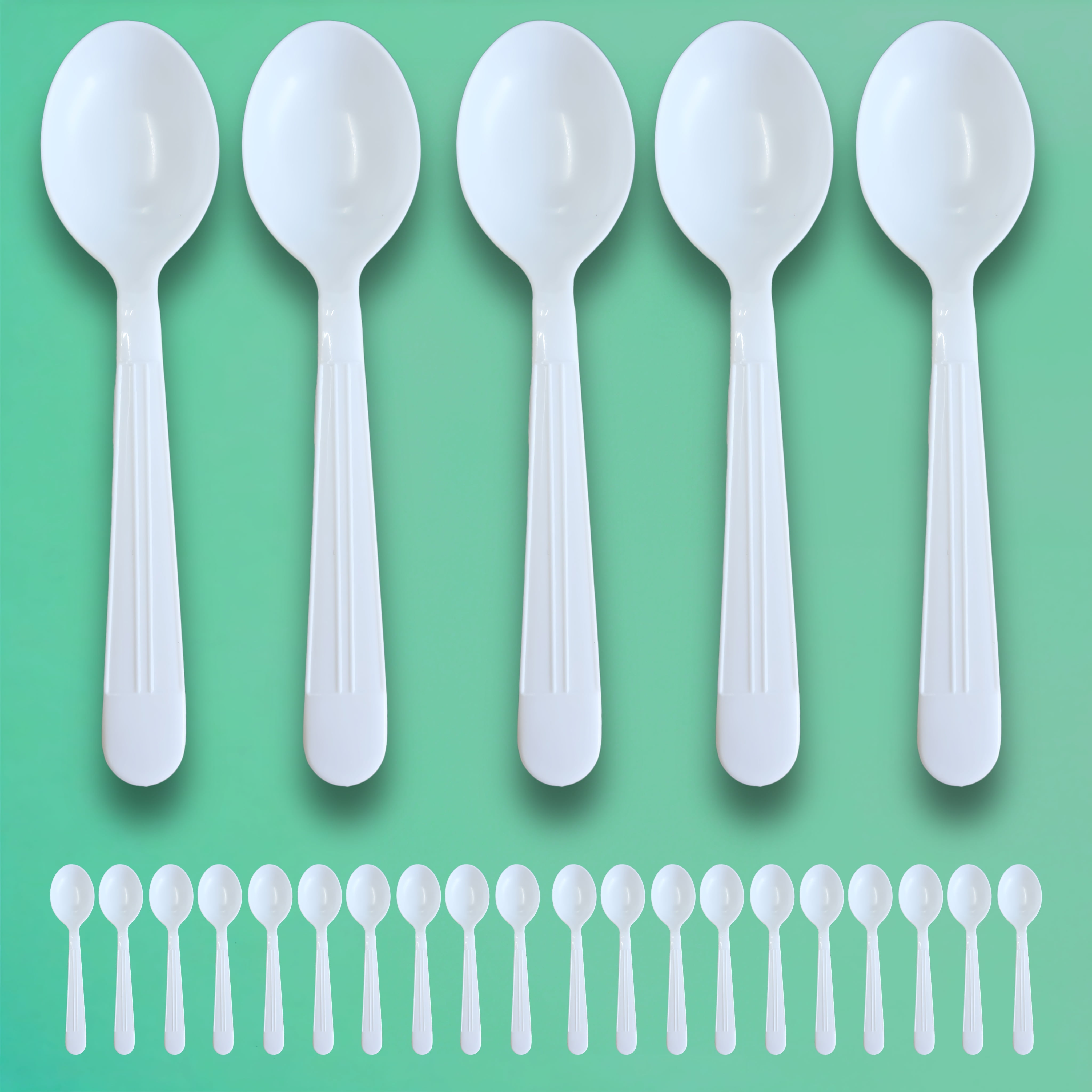 Pokanic Plastic Utensils Spoon Individual packaging Silverware Bulk ...