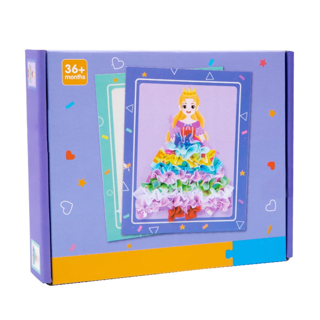 Poke Art Princess Dress-Up Craft Stickers, Poking Stick and Brackets ...