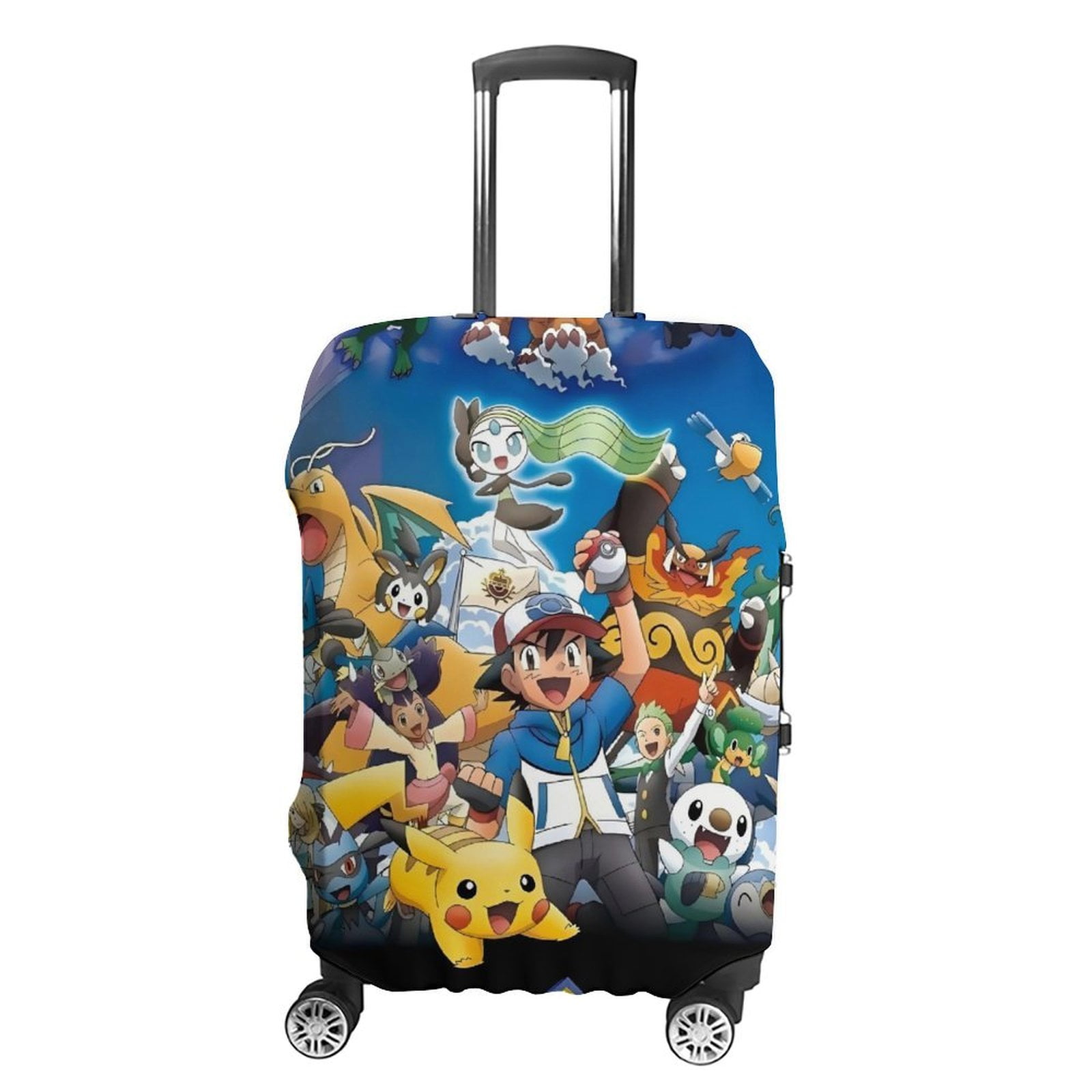 Poke-mon Cartoon suitcase protective cover travel suitcase protective ...