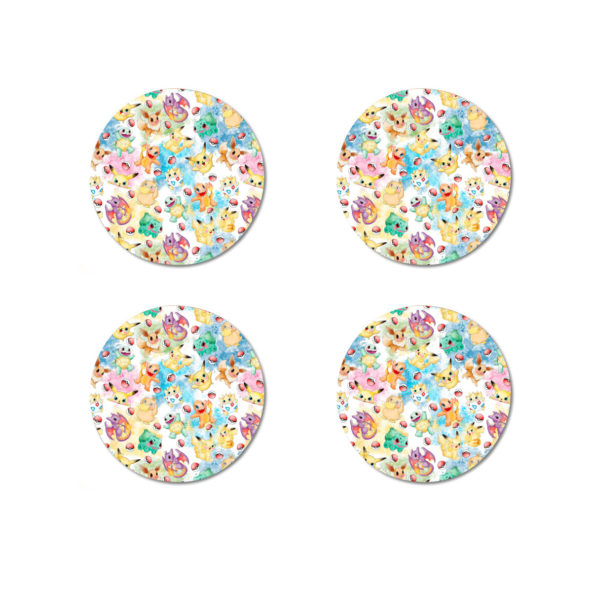 Poke-mon Fridge Magnets 4pcs Ball Fridge Magnets Cute Matte Decorative ...