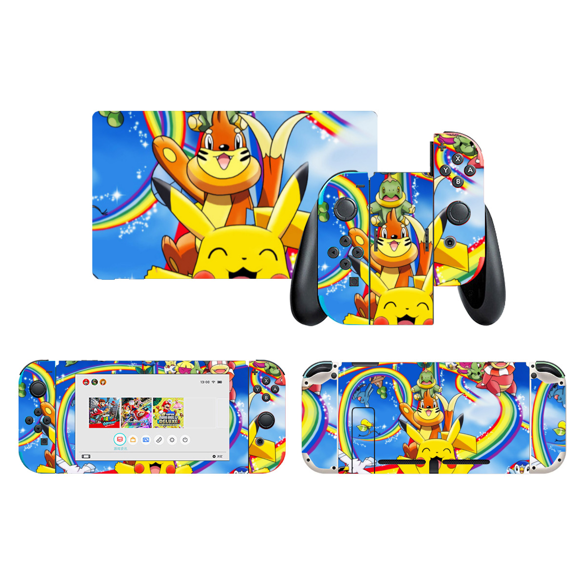 Poke mon Game Switch Skin - Anime Cartoon Game Sticker, No Bubble ...