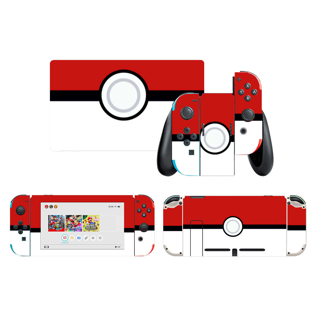 Poke mon Game Switch Skin - Anime Cartoon Game Sticker, No Bubble ...