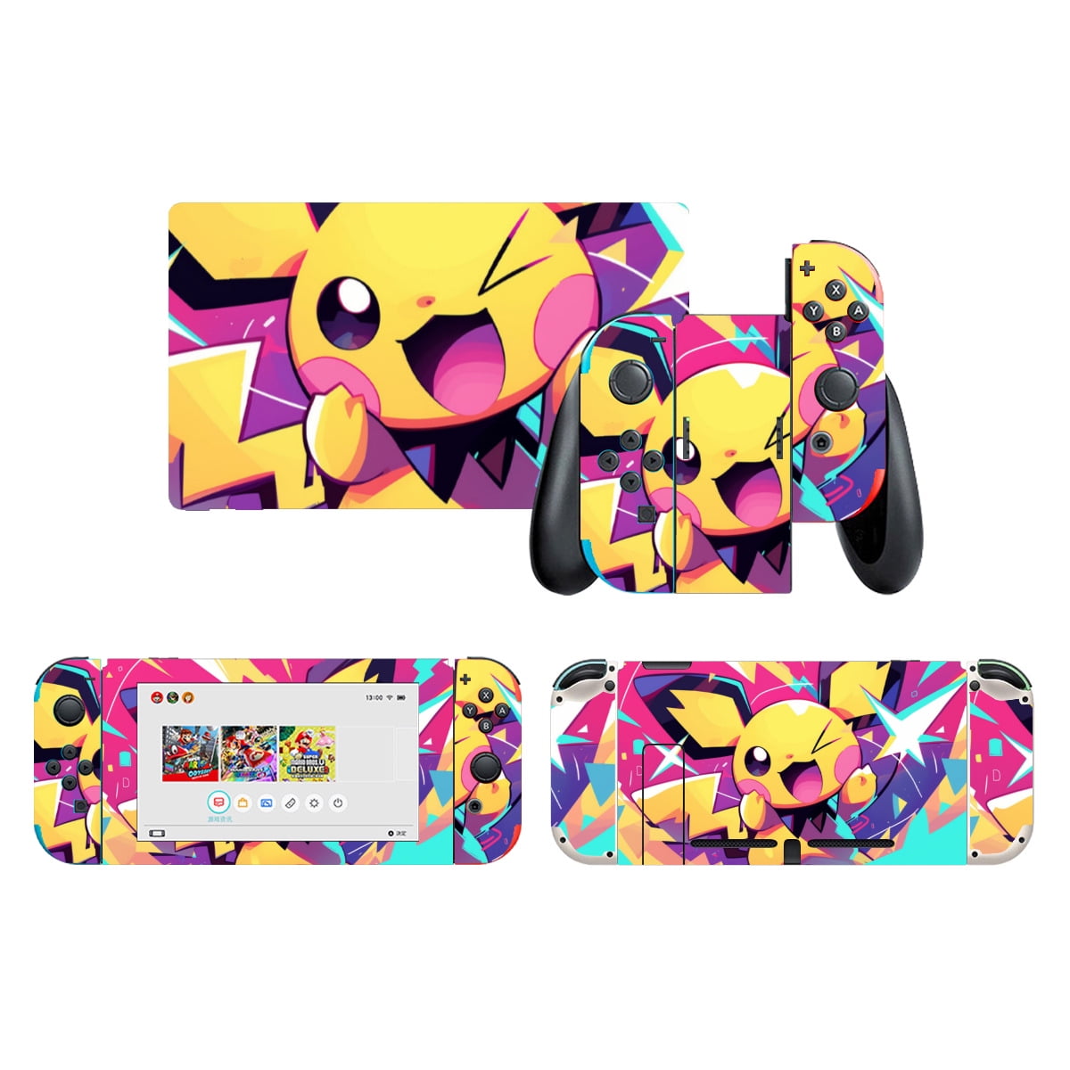 Poke mon Game Switch Skin - Anime Cartoon Game Sticker, No Bubble ...