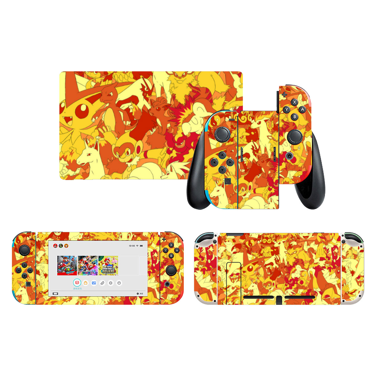 Poke mon Game Switch Skin - Anime Cartoon Game Sticker, No Bubble ...