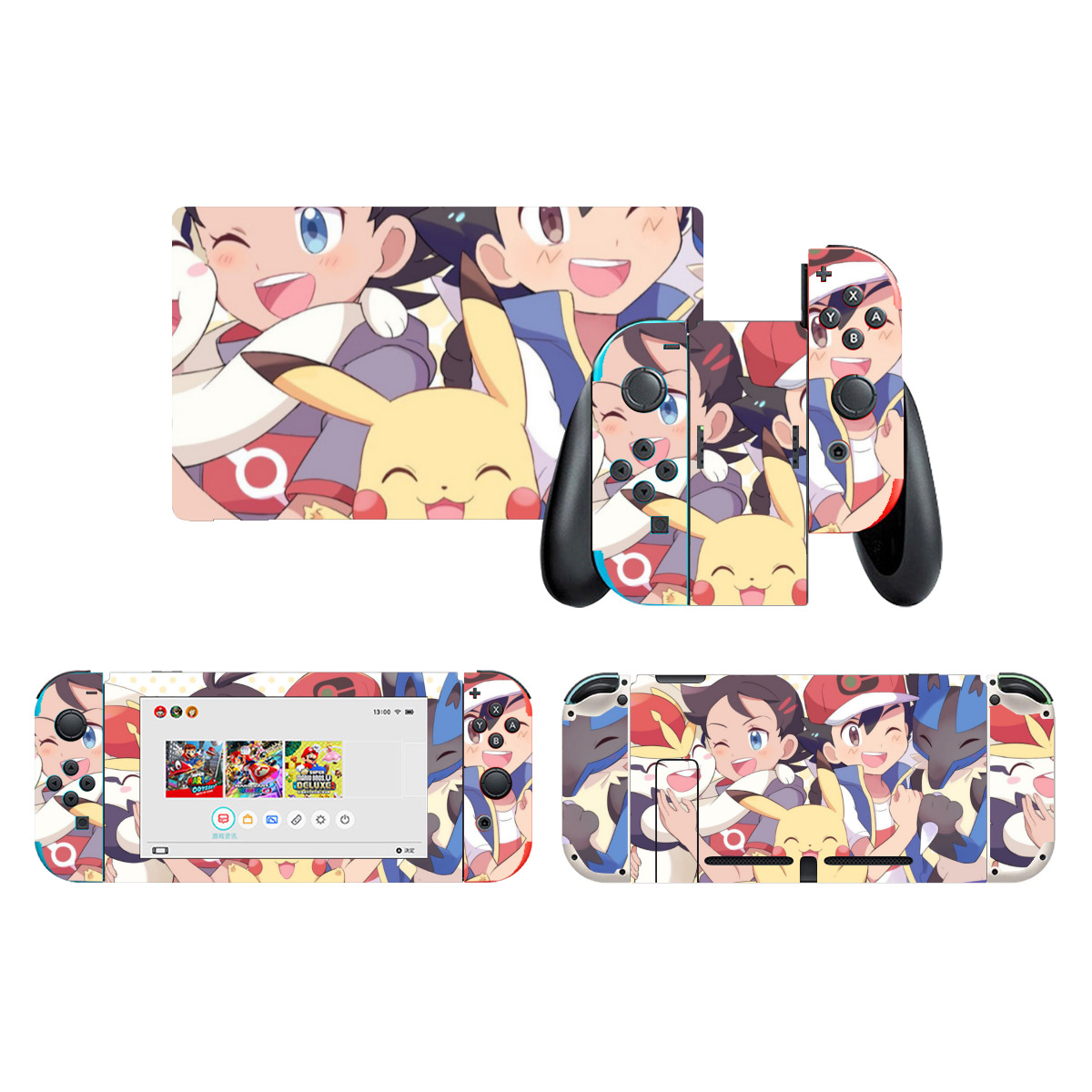 Poke mon Game Switch Skin - Anime Cartoon Game Sticker, No Bubble ...