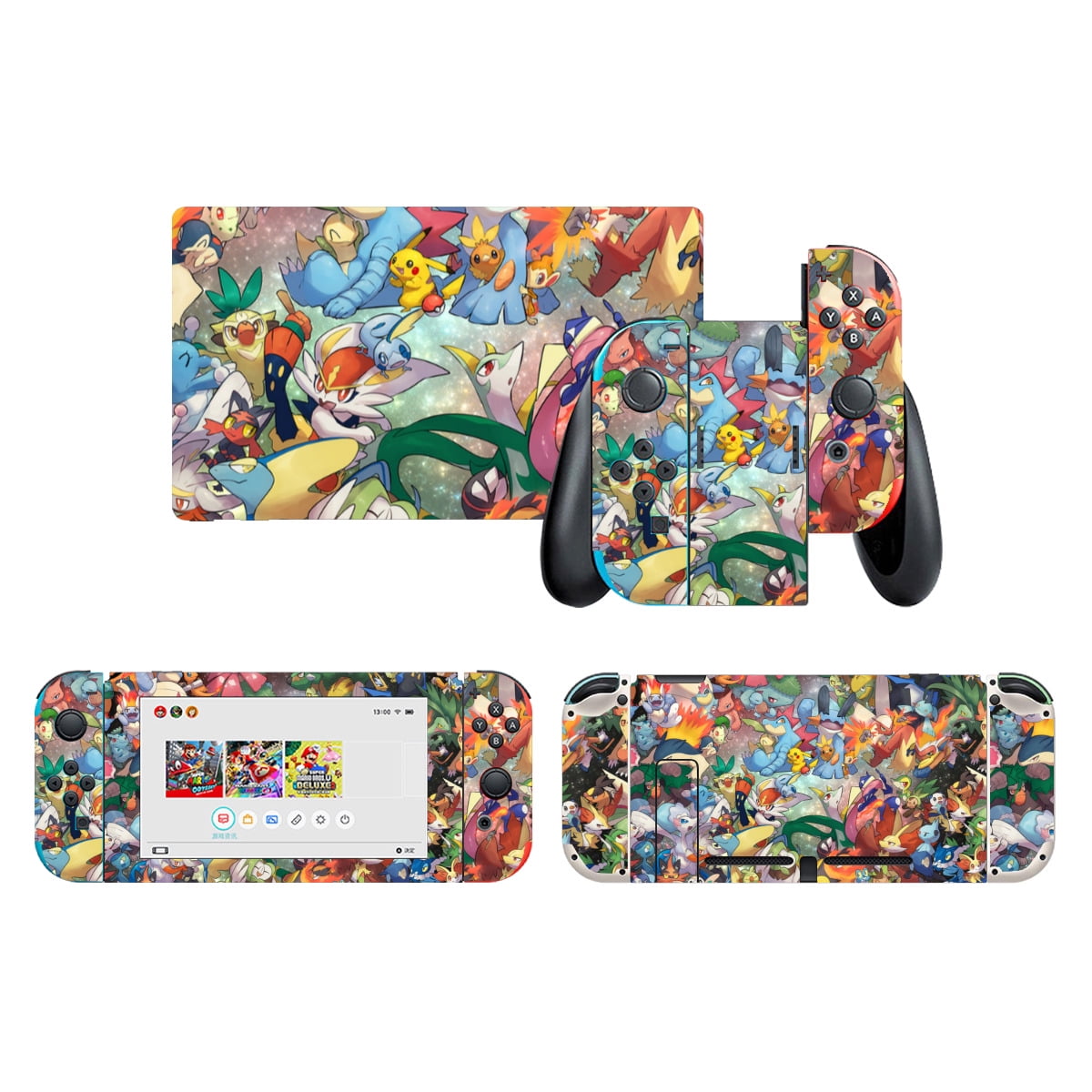 Poke mon Game Switch Skin - Anime Cartoon Game Sticker, No Bubble ...