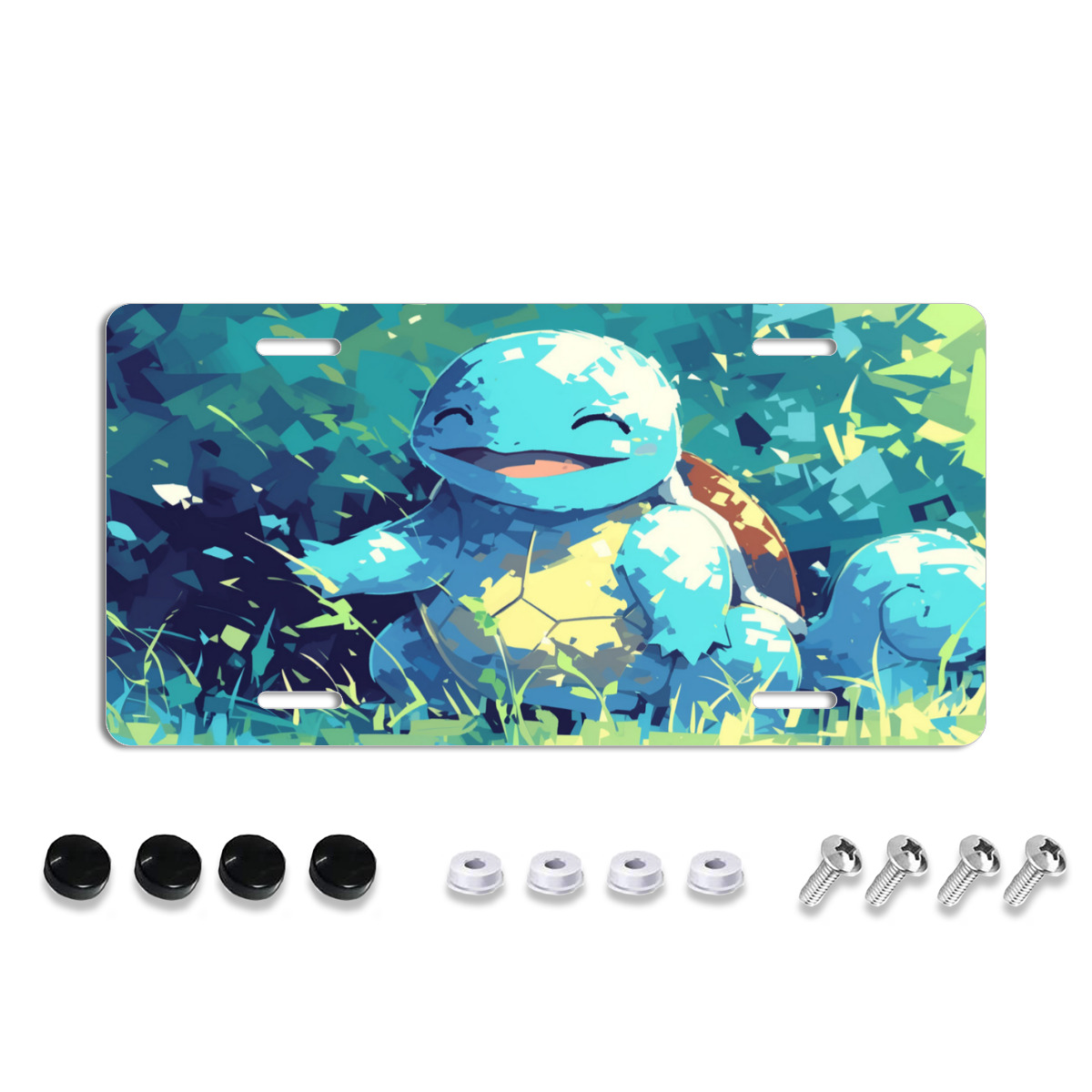 Poke-mon License plate cover, 1 piece snap-on license plate cover, easy ...