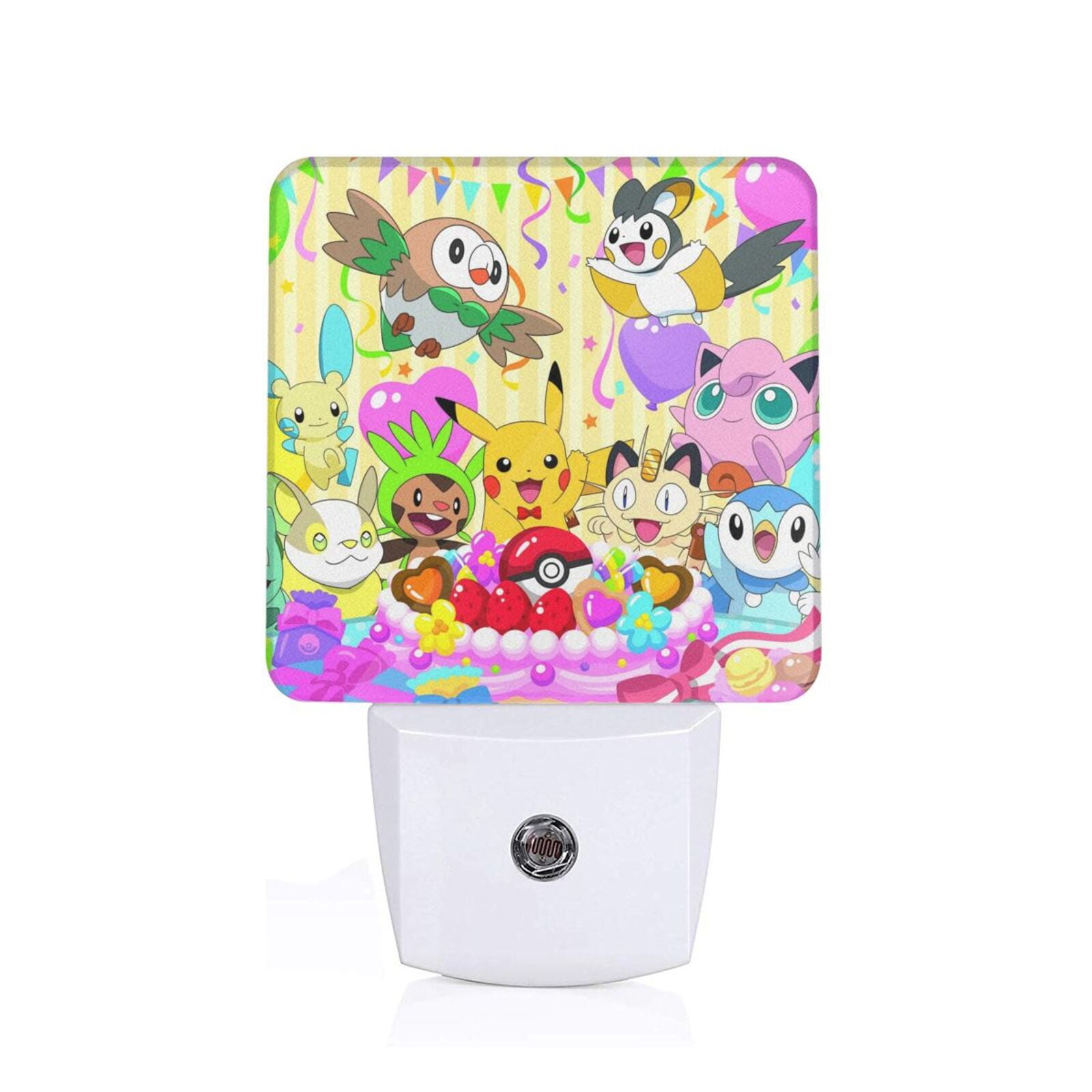Poke-mon P-ikachu Birthday Party Night Lights Plug Into Wall [1 Pack ...