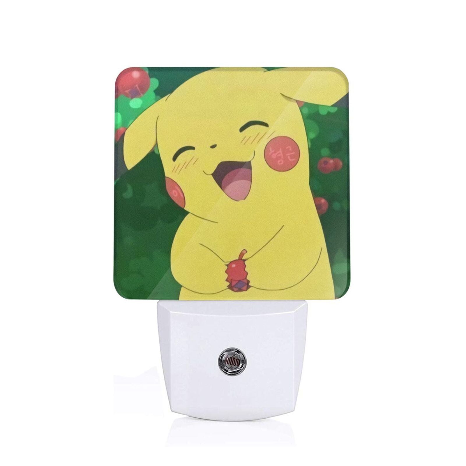 Poke-mon P-ikachu Smile LED Plug in Night Light for Kids,3D Cute Puppy ...