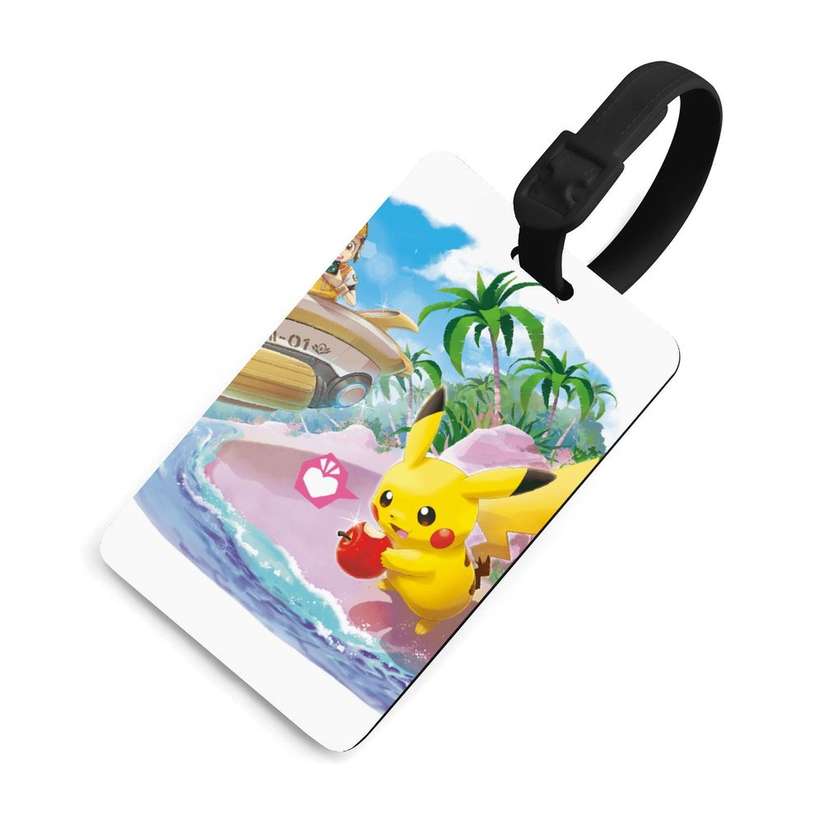 Poke-mon_Pika-chu Luggage Tag for Suitcases School Bag Backpack Handbag ...