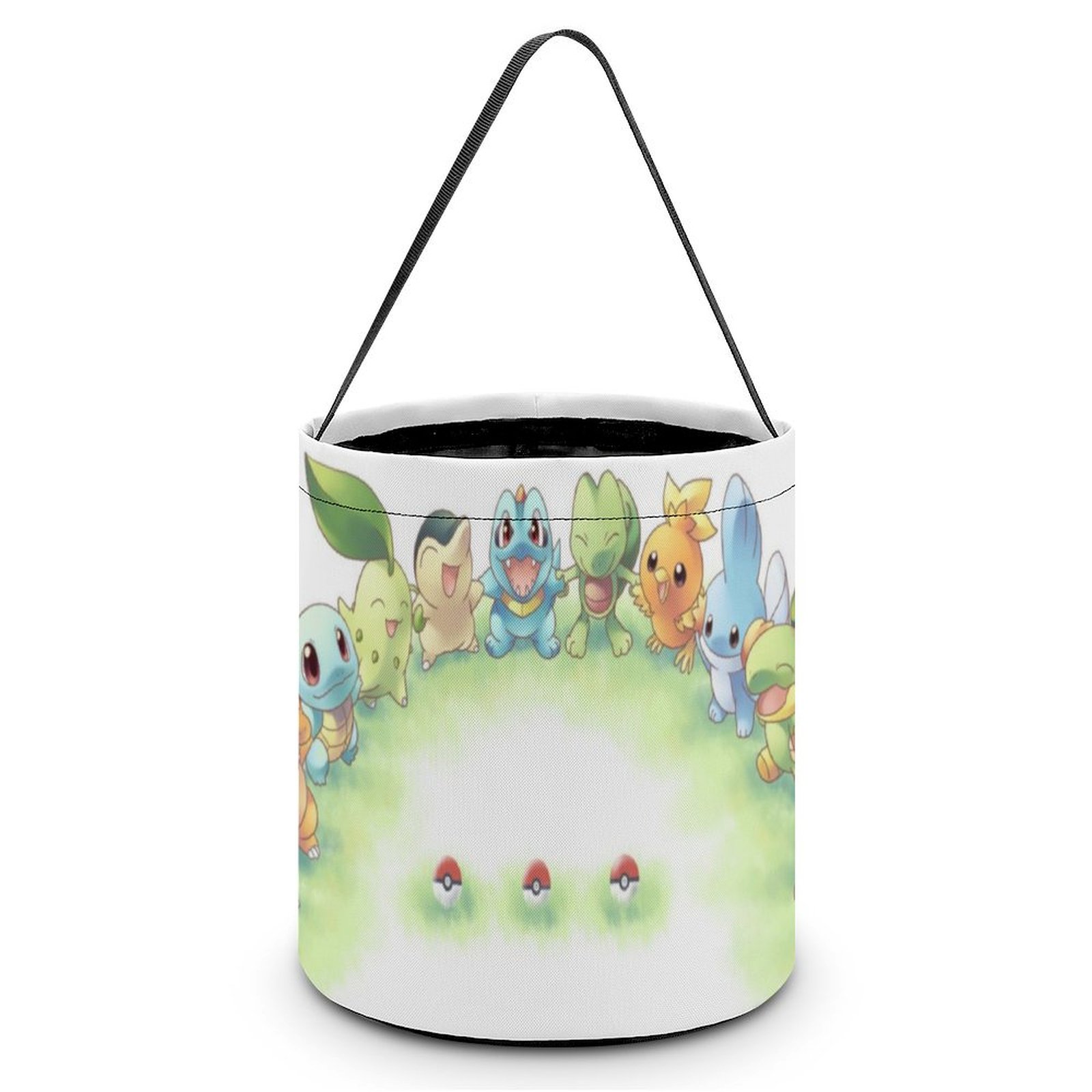 Poke-mon_Pika-chu Tote Bag Halloween Tote Candy Bag Gift Bucket Kids ...
