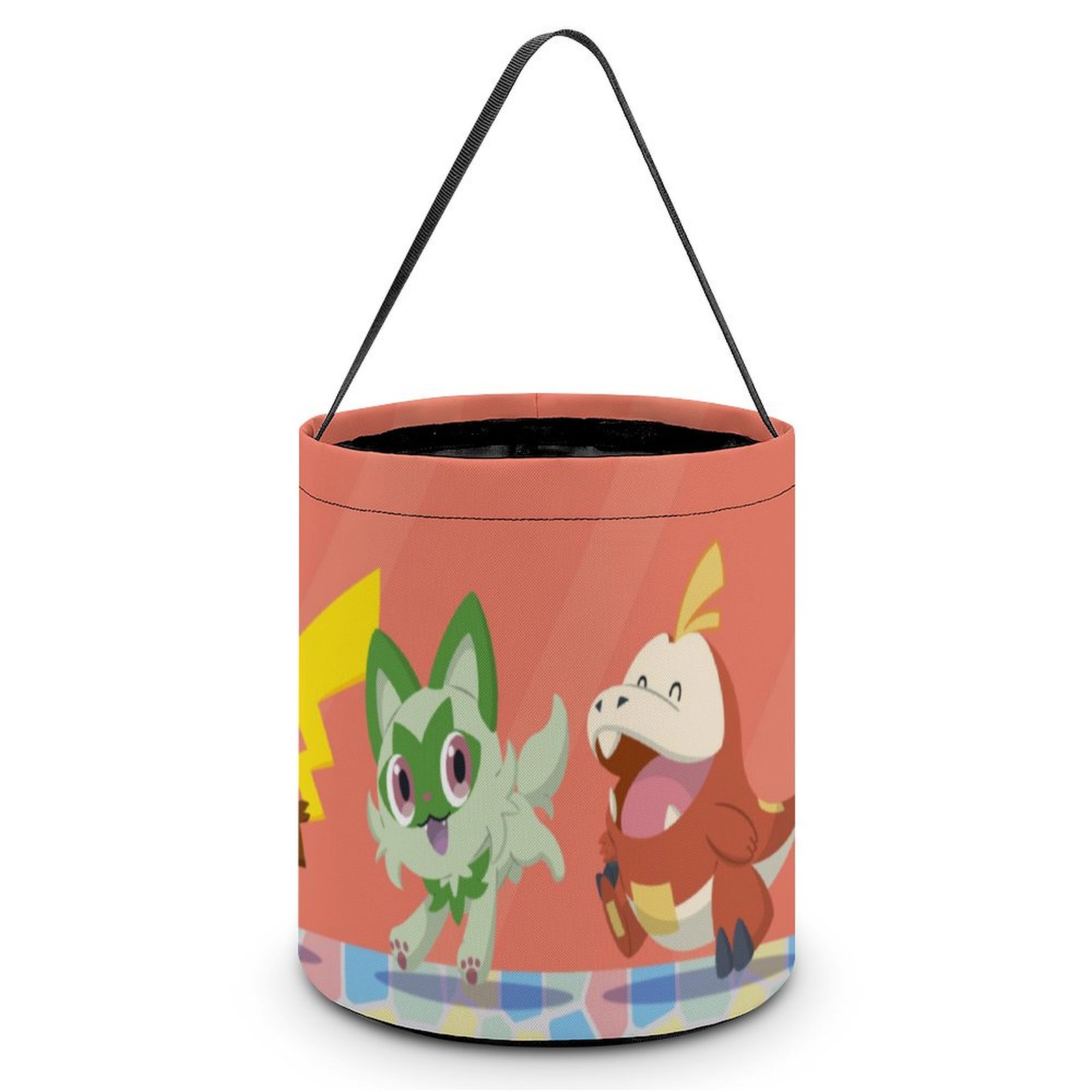 Poke-mon_Pika-chu Tote Bag Halloween Tote Candy Bag Gift Bucket Kids ...