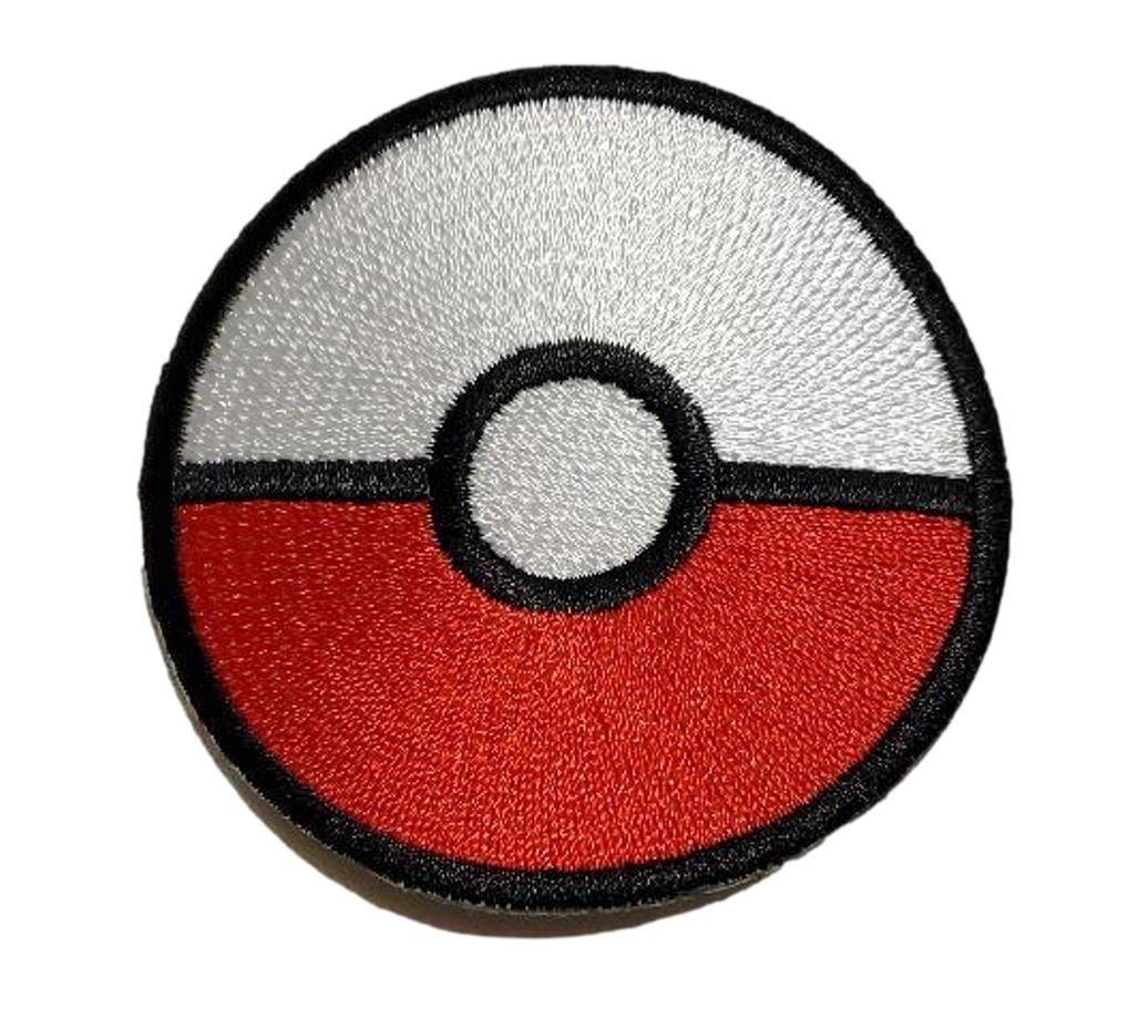 Pokeball Logo 2 Inches in Diameter Embroidered Iron On Patch - Walmart.com
