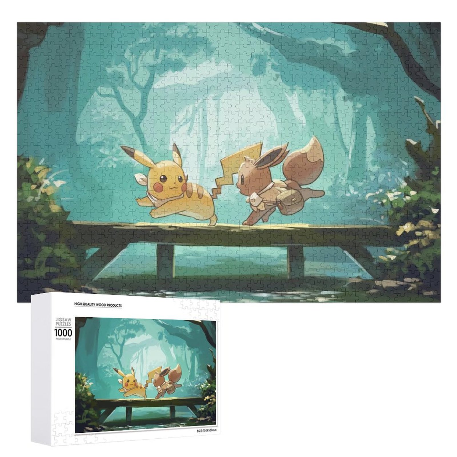 Pokemo-n Eeve Puzzles for Adults 1000 Pieces,Challenging Puzzle Perfect ...
